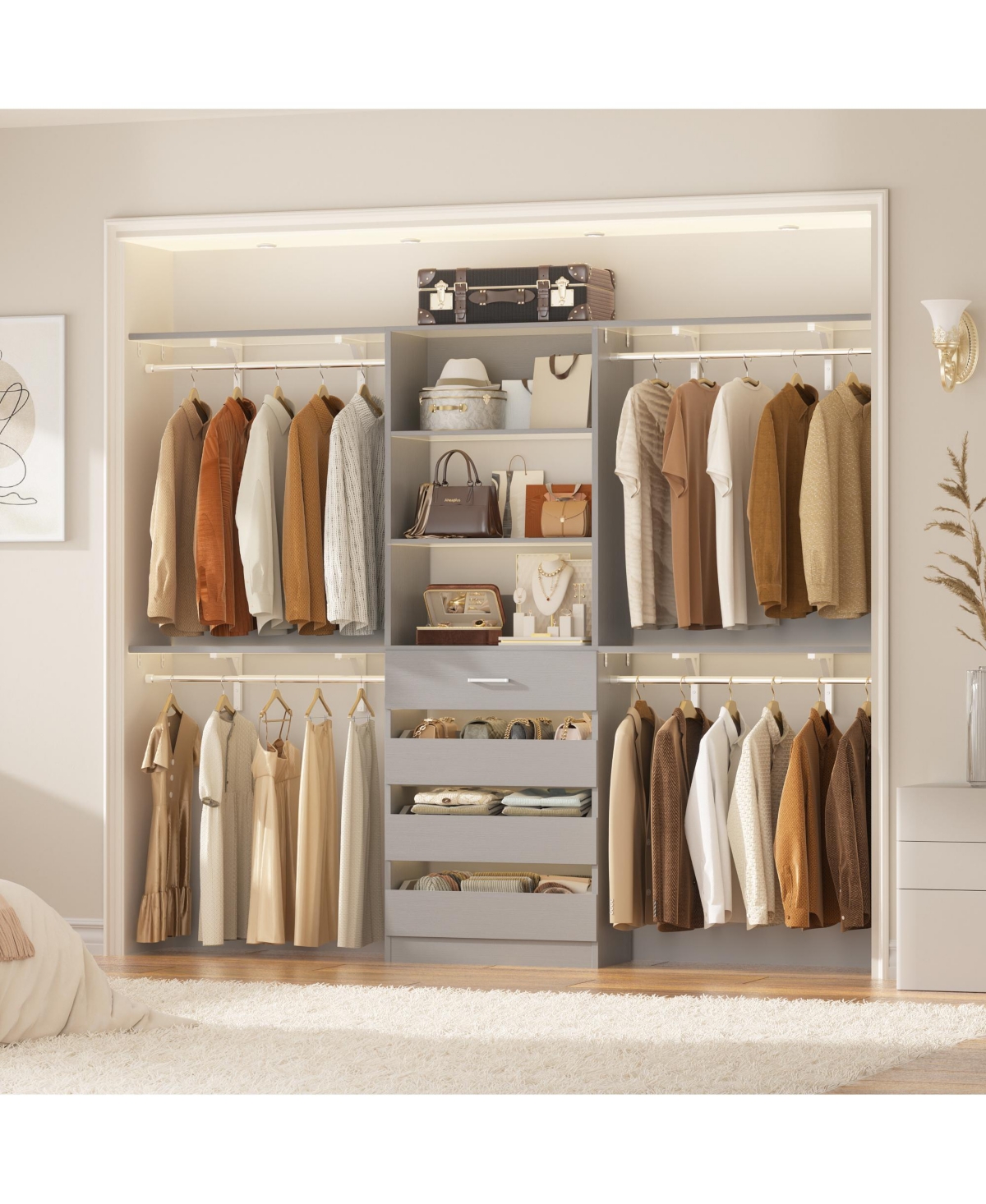 Click here for Aheaplus 96 inches Closet Organizer System with 4... prices