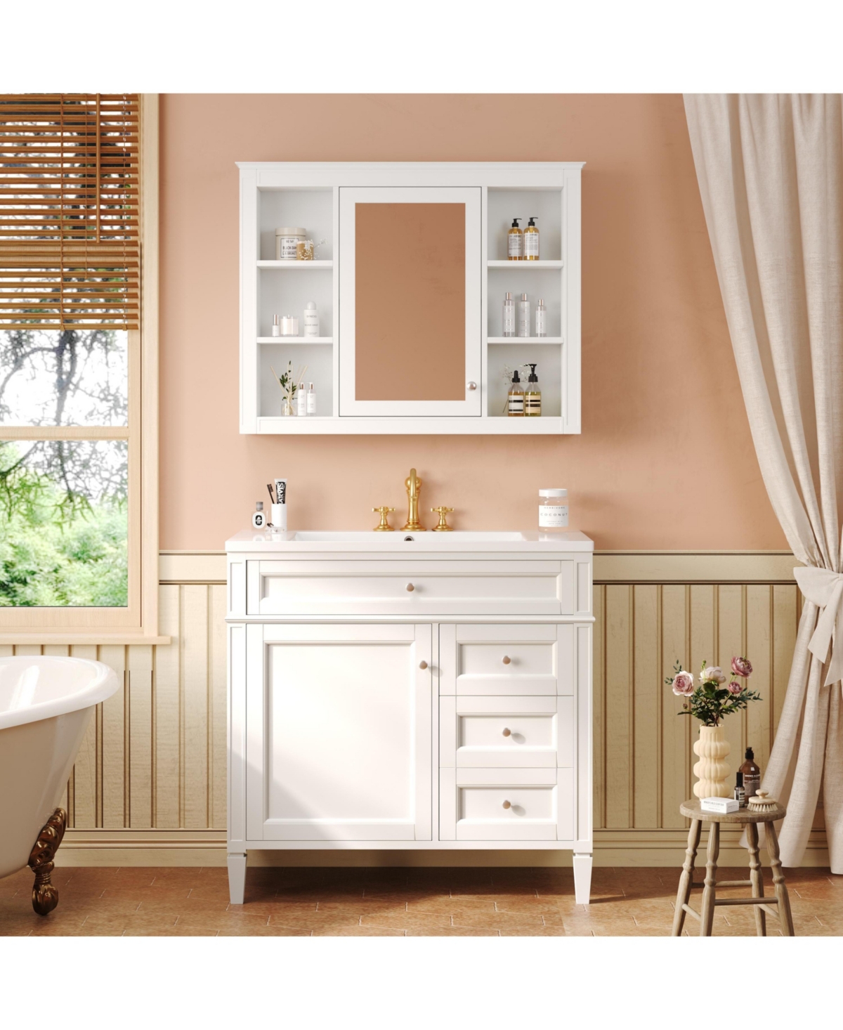 Click here for Casainc 36 Bathroom Vanity with Top Sink  Mirror C... prices