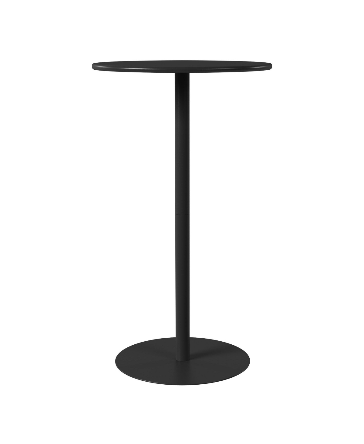 Click here for 41.25 Adjustable Metal Round Bar Height Table - Bl... prices