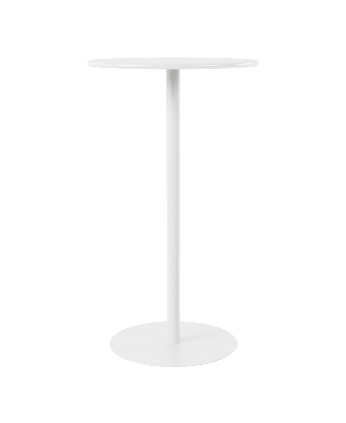 Click here for 41.25 Adjustable Metal Round Bar Height Table - Wh... prices