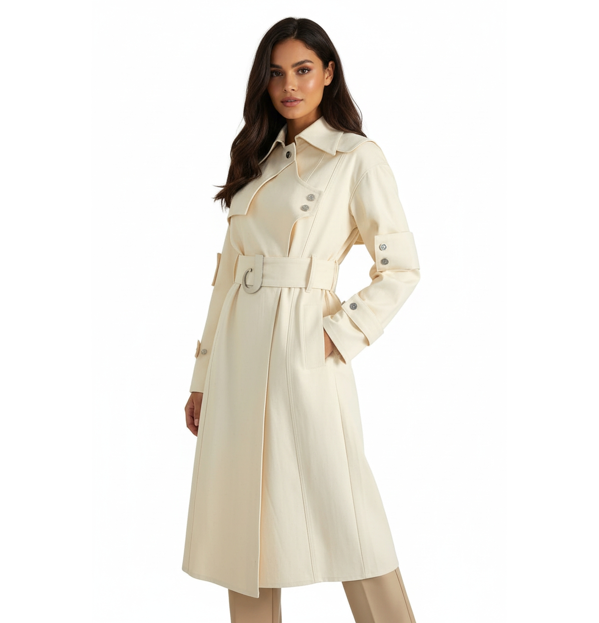Click here for Jendue Womens Chaby Denim Jacket Trench Coat Long... prices