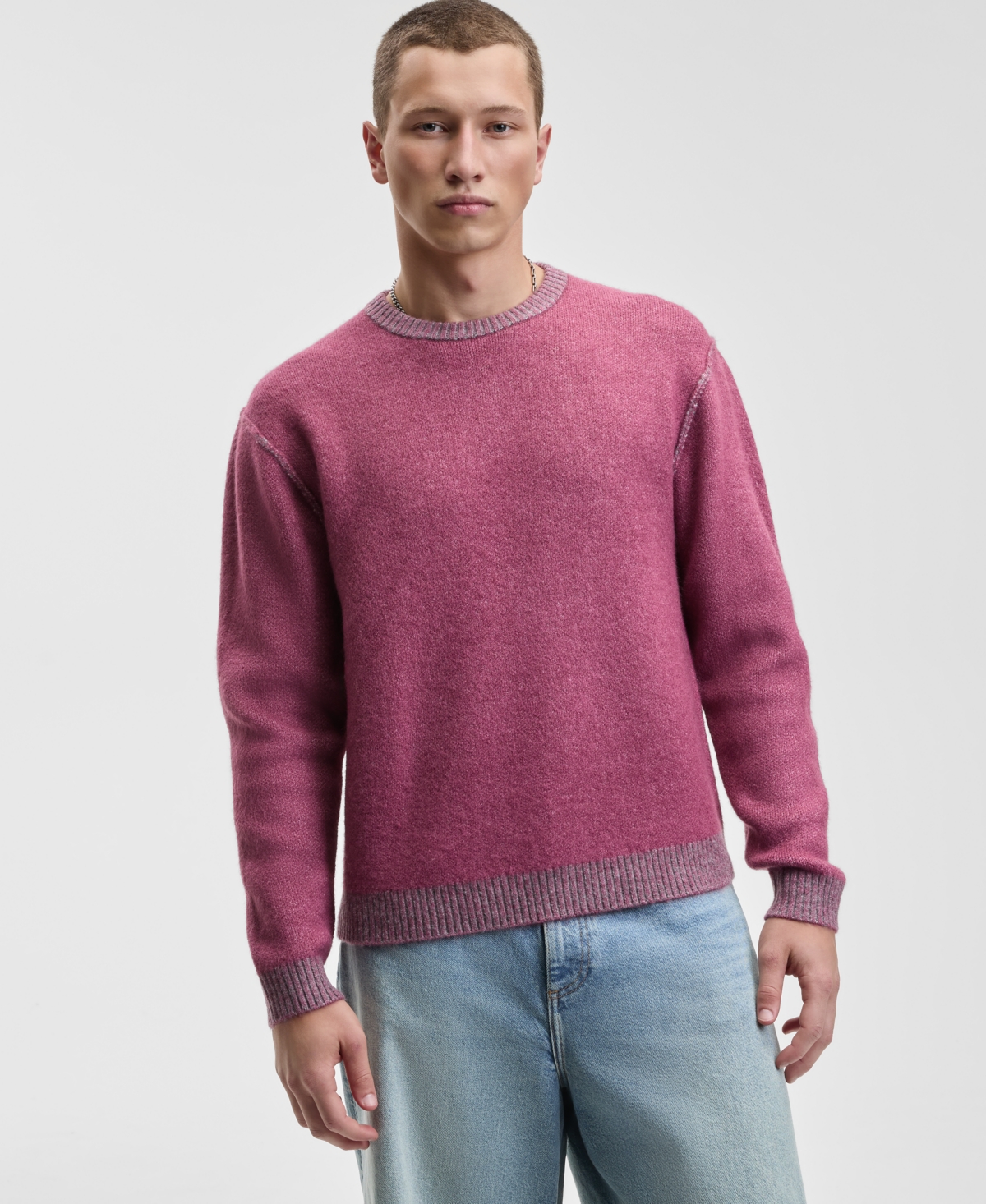 Click here for Mode of One Mens Contrast Trim Sweater  Macys Excl... prices