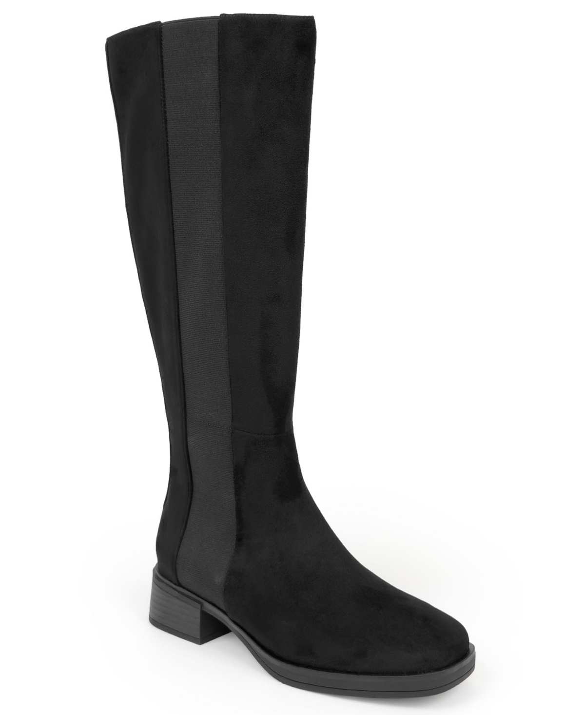 Click here for Aerosoles Womens Daria Riding Boots - Black Faux S... prices