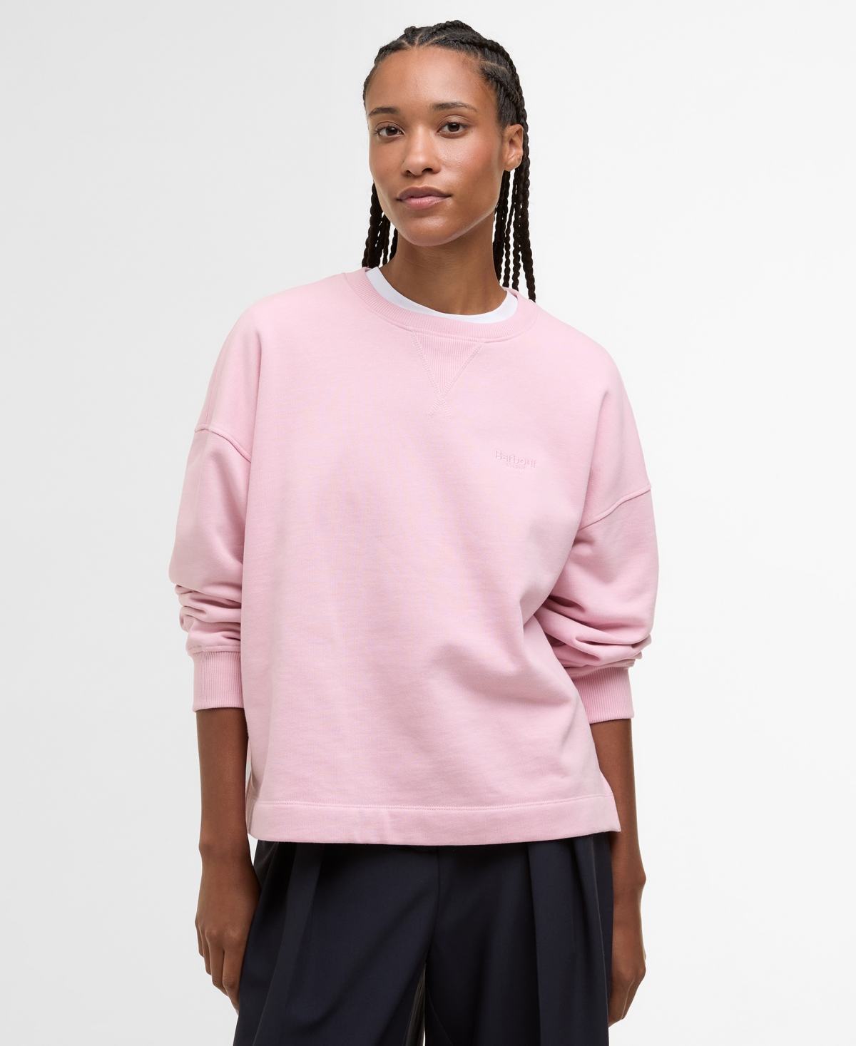 Click here for Barbour Womens Crewneck Long Sleeve Sweatshirt - C... prices