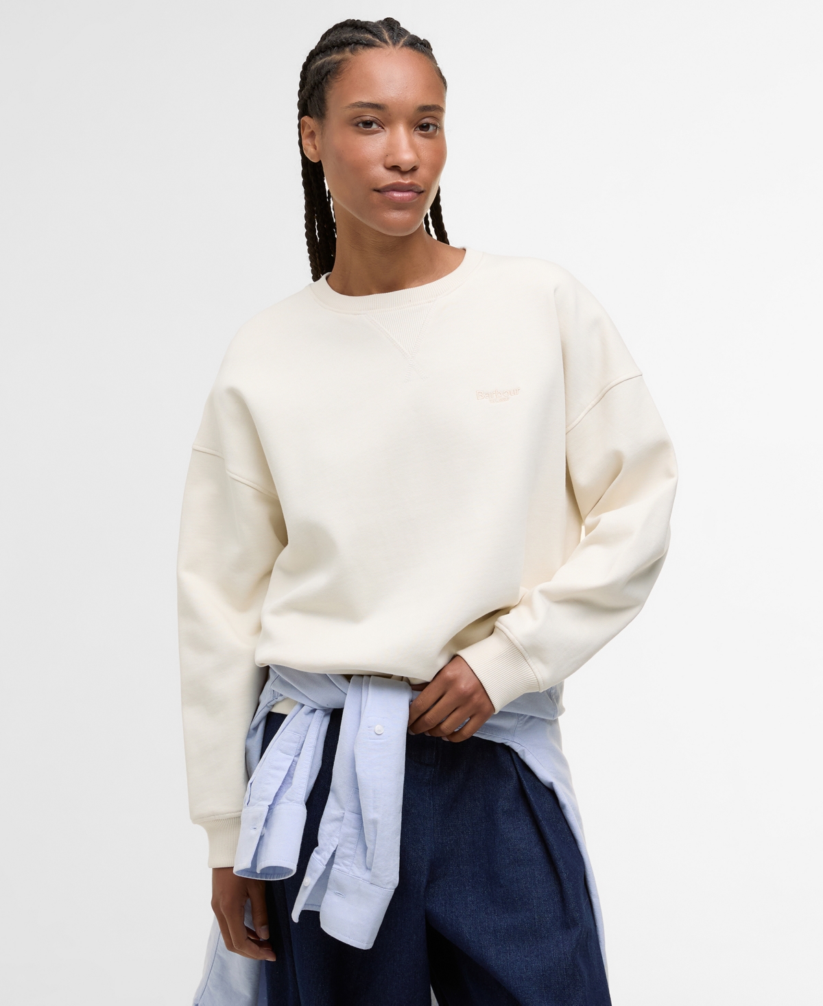Click here for Barbour Womens Crewneck Long Sleeve Sweatshirt - E... prices