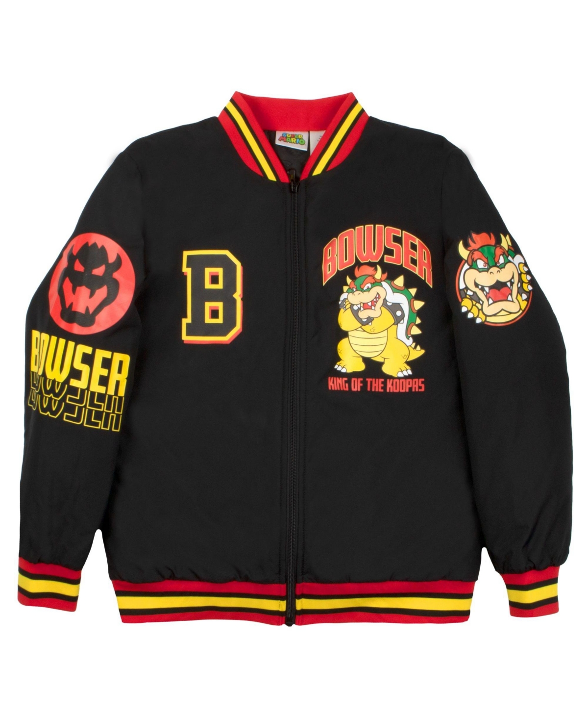 Click here for Mario Boys Super Luigi Bomber Jacket - Bowser blac... prices
