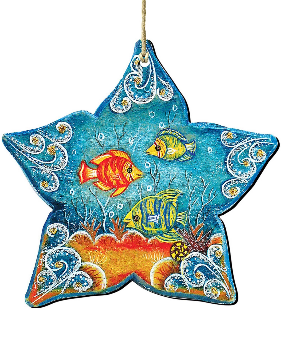 Click here for Designocracy Starfish Wooden Christmas Ornament -... prices