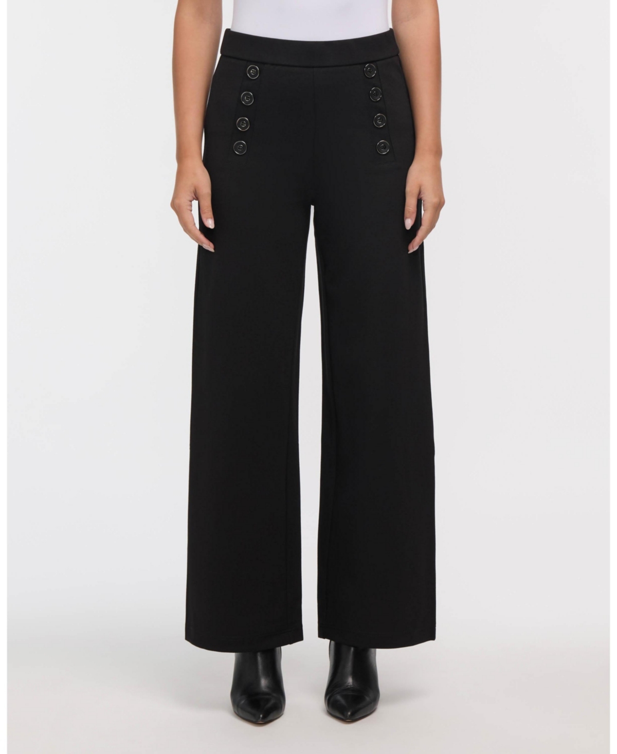 Click here for Ellen Tracy Womens Wide Leg Pull-On Pant with Butt... prices