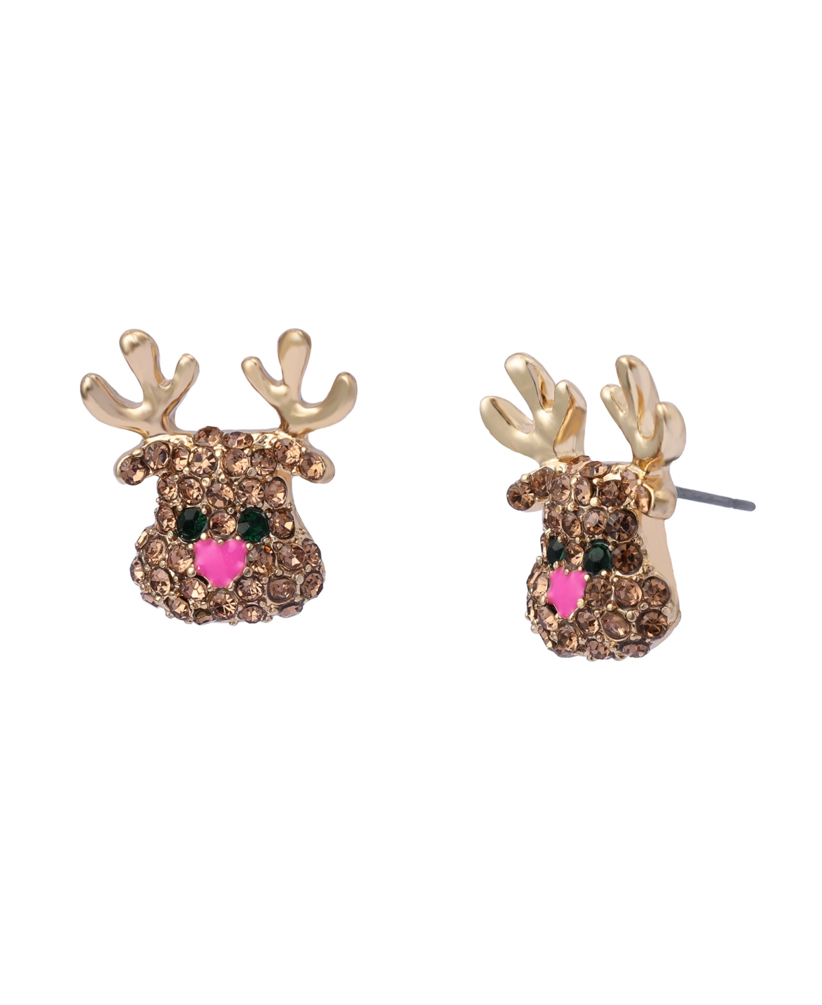 Click here for Betsey Johnson Faux Stone Santa Baby Reindeer Stud... prices