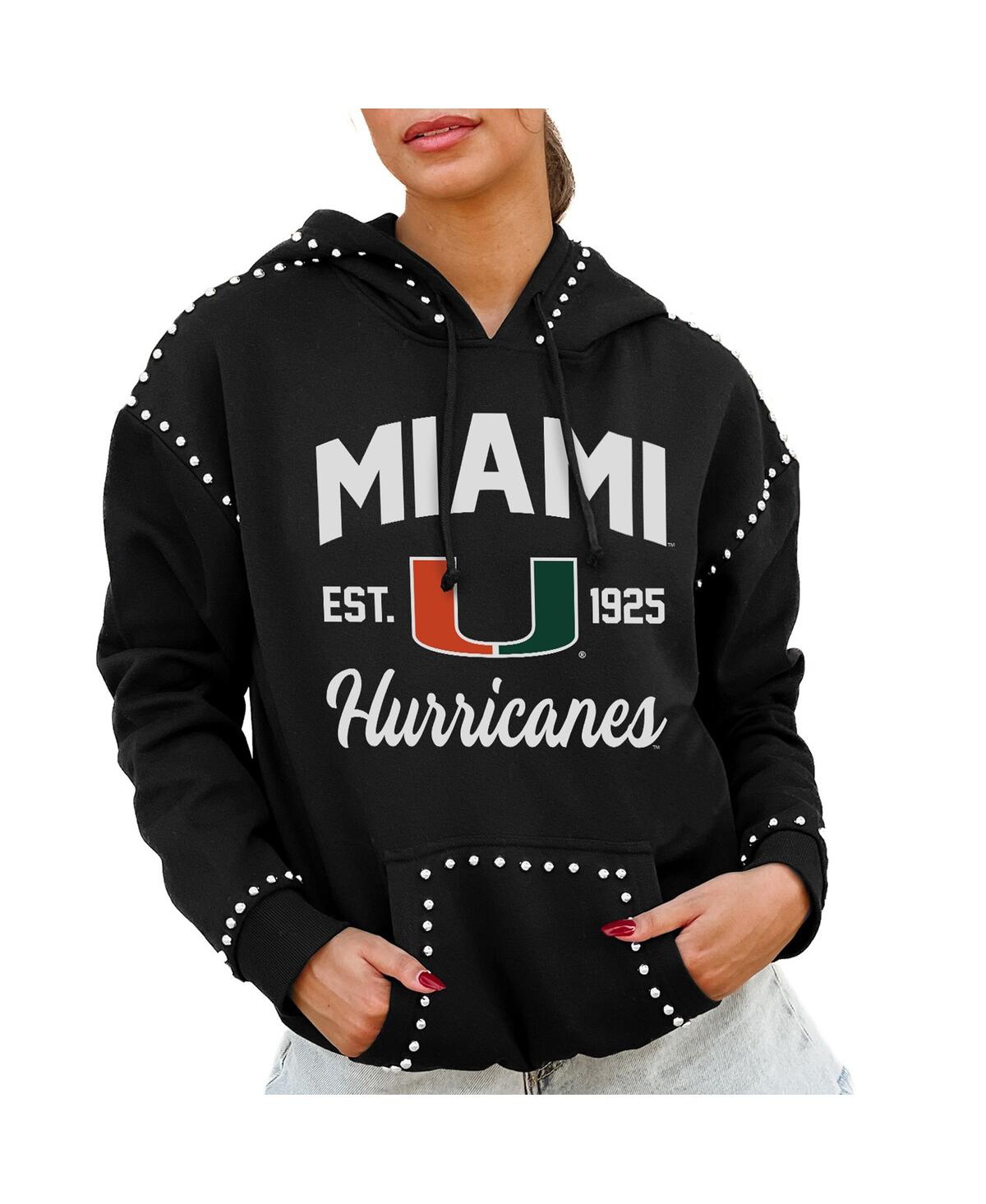 Click here for Gameday Couture Womens Black Miami Hurricanes Stud... prices