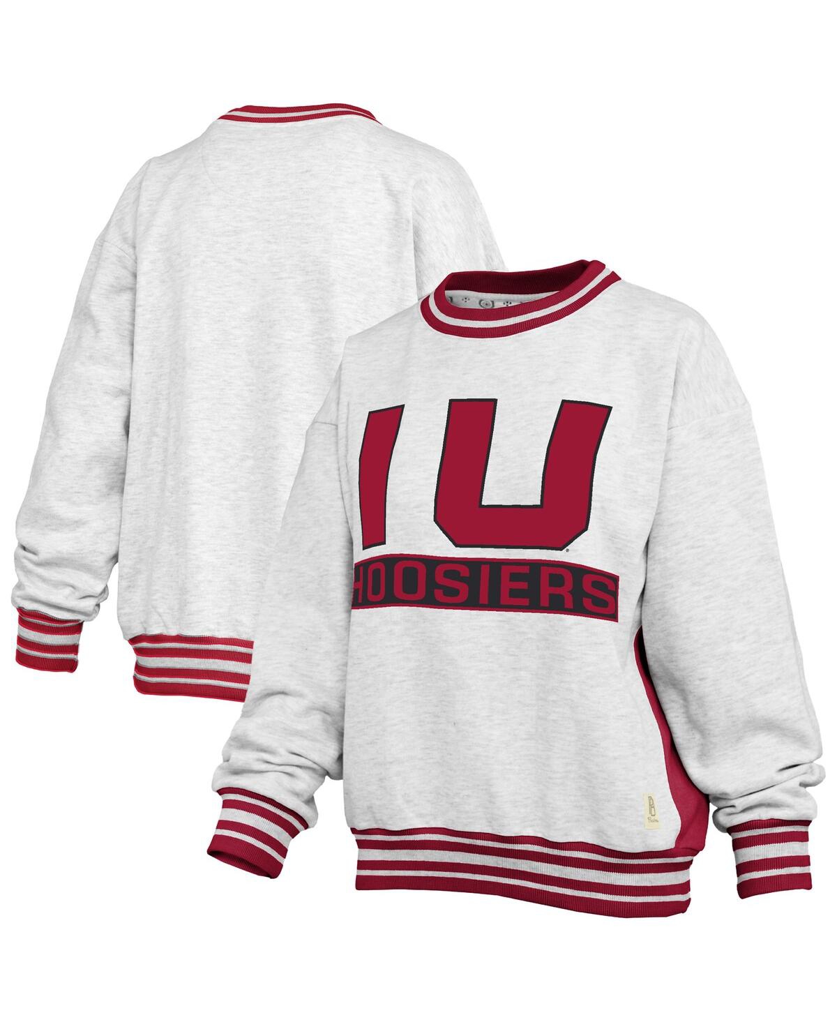 Click here for Pressbox Womens Heather Gray/Crimson Indiana Hoosi... prices