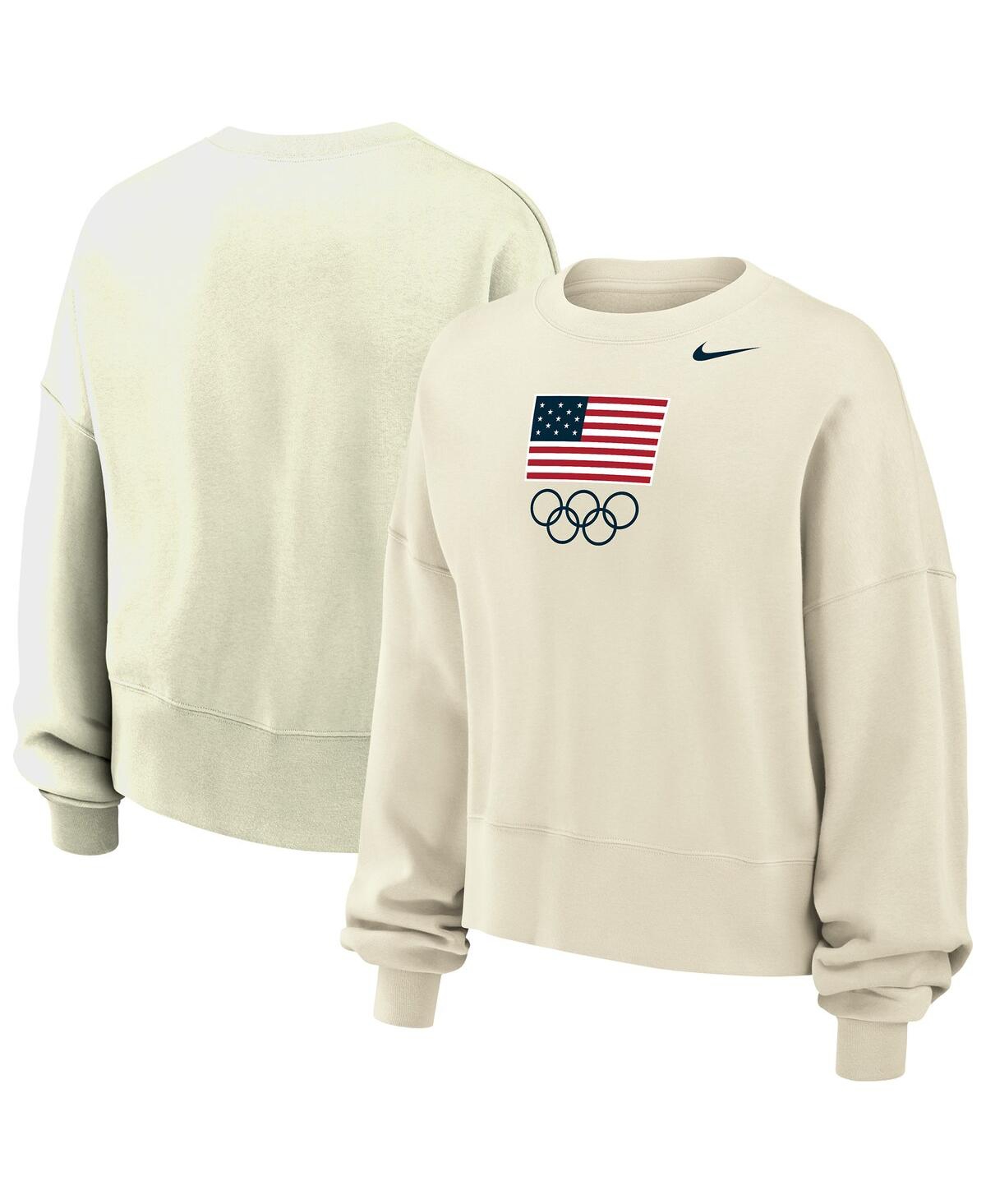 Click here for Nike Womens Cream Team Usa Oversized Phoenix Pullo... prices