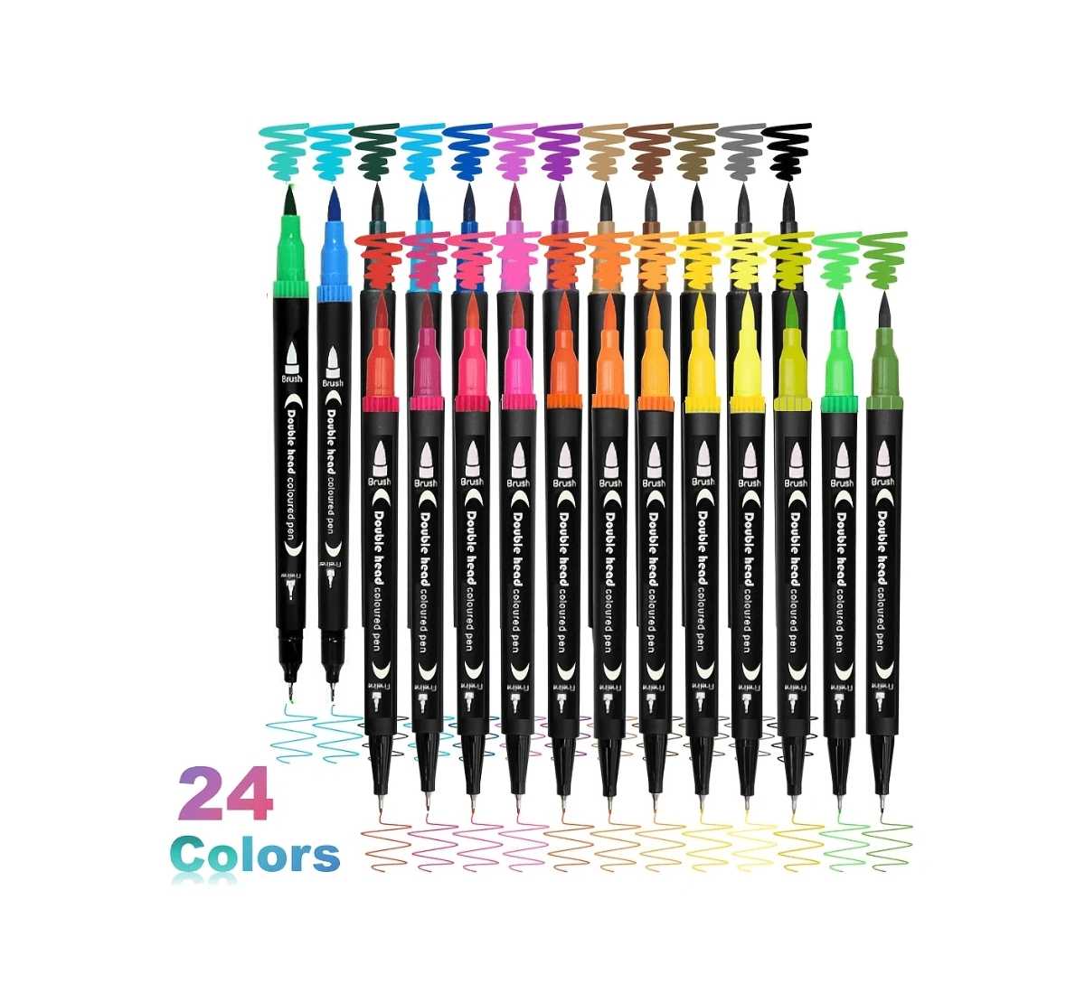 Click here for Htutwoo 24 Colors Brush Markers for Adult Coloring... prices