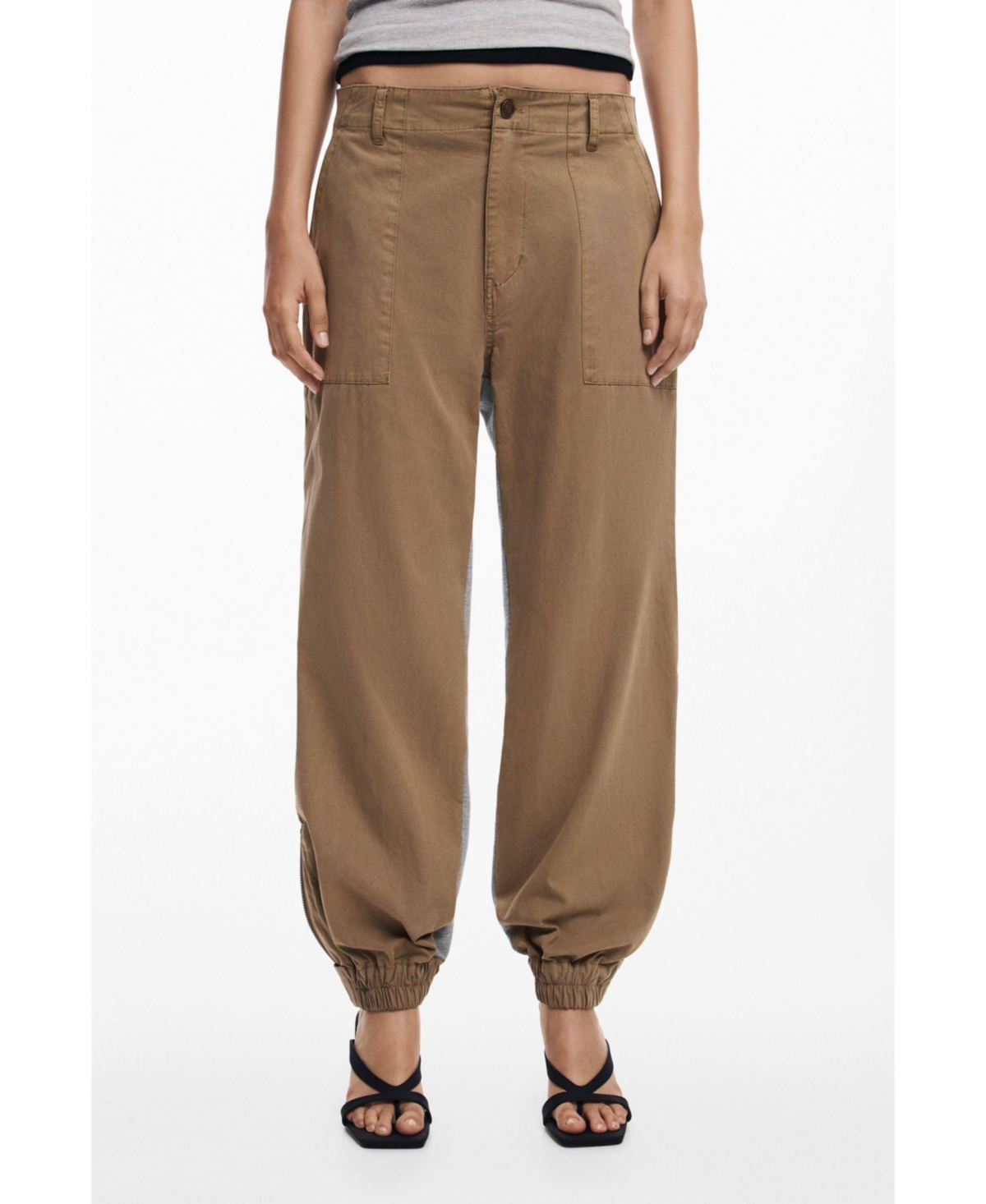 Click here for Desigual Womens Hybrid jogger pants - Camel prices