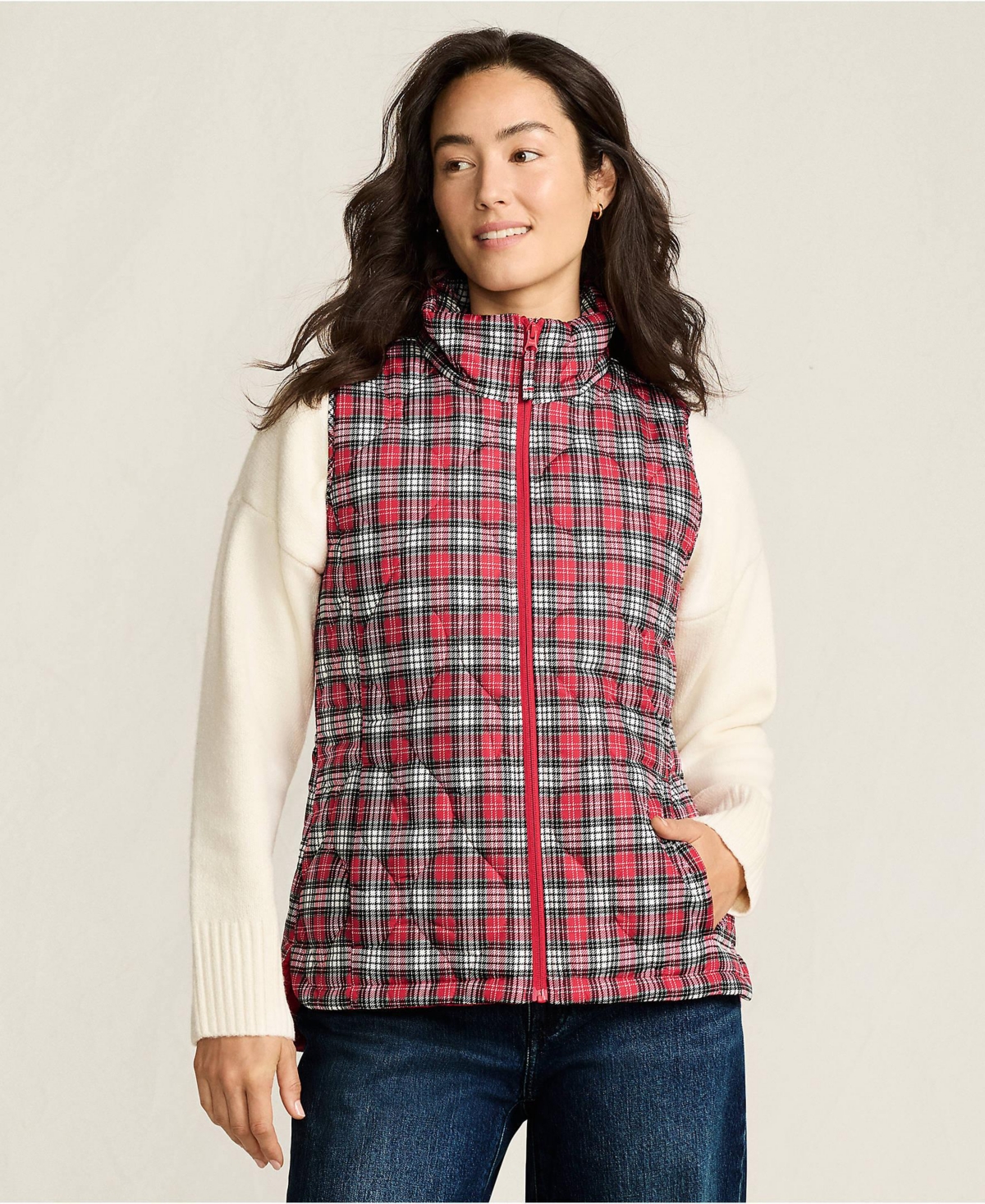 Click here for Lands End Womens Print FeatherFree Quilted Insulat... prices