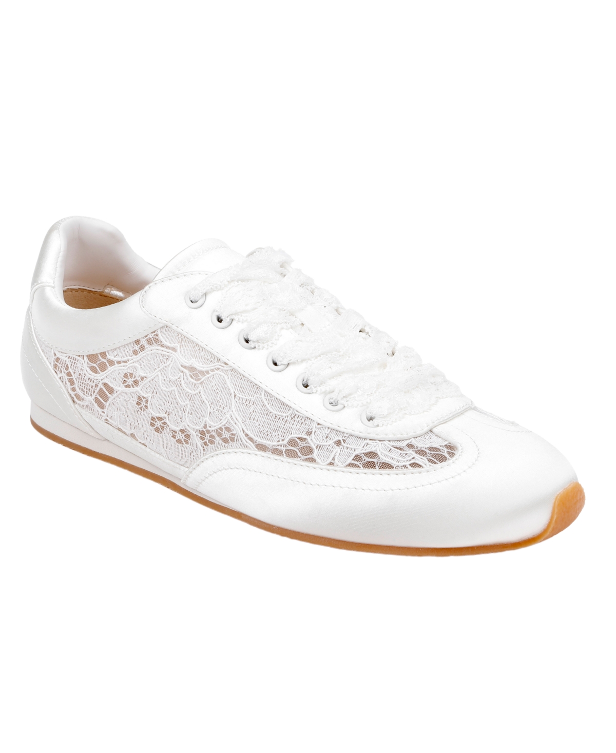 Jewel Badgley Mischka Womens Inez Sneakers - Ivory Lace