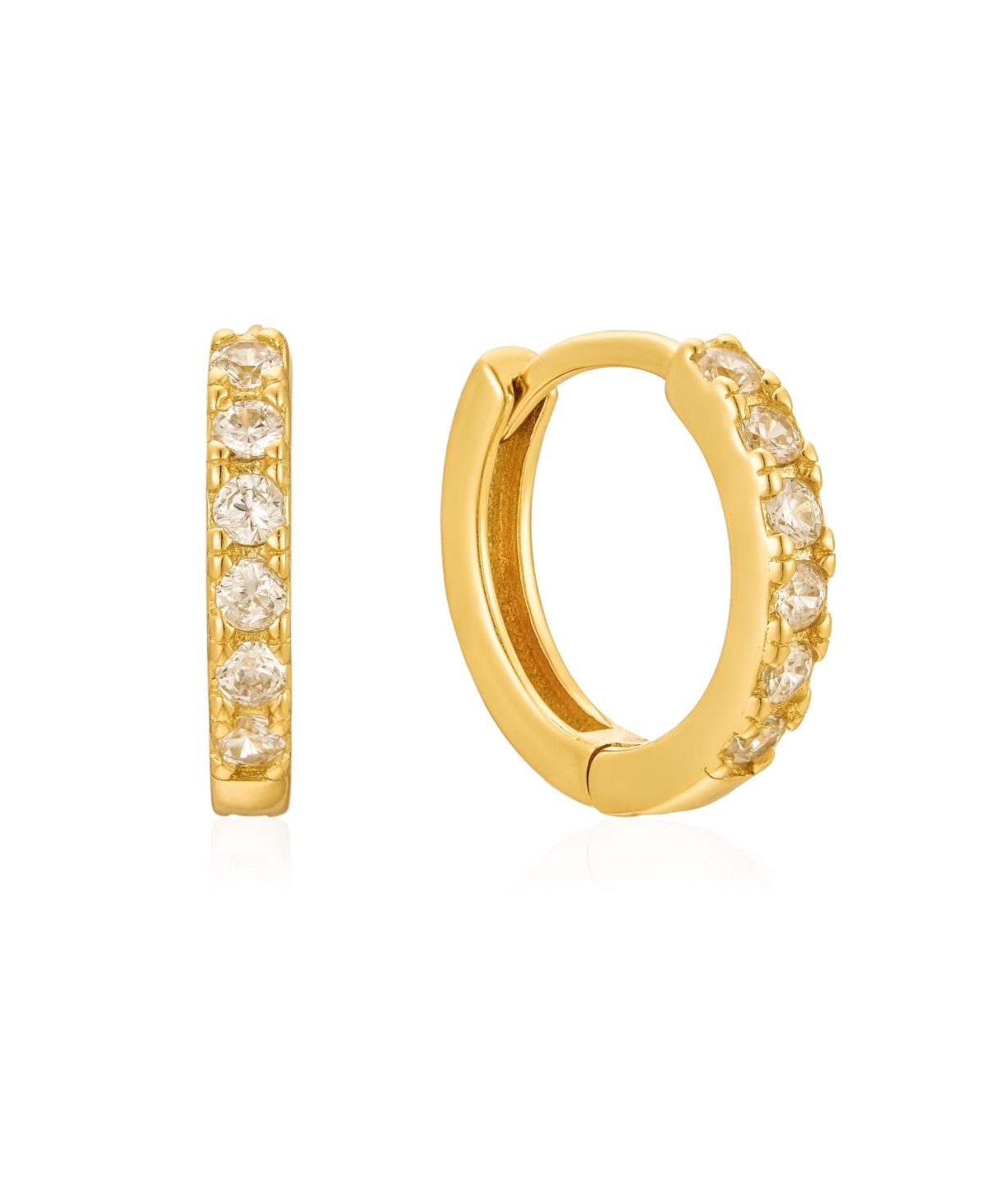 Click here for Untamed Petals Monica Huggie Hoops - Gold prices