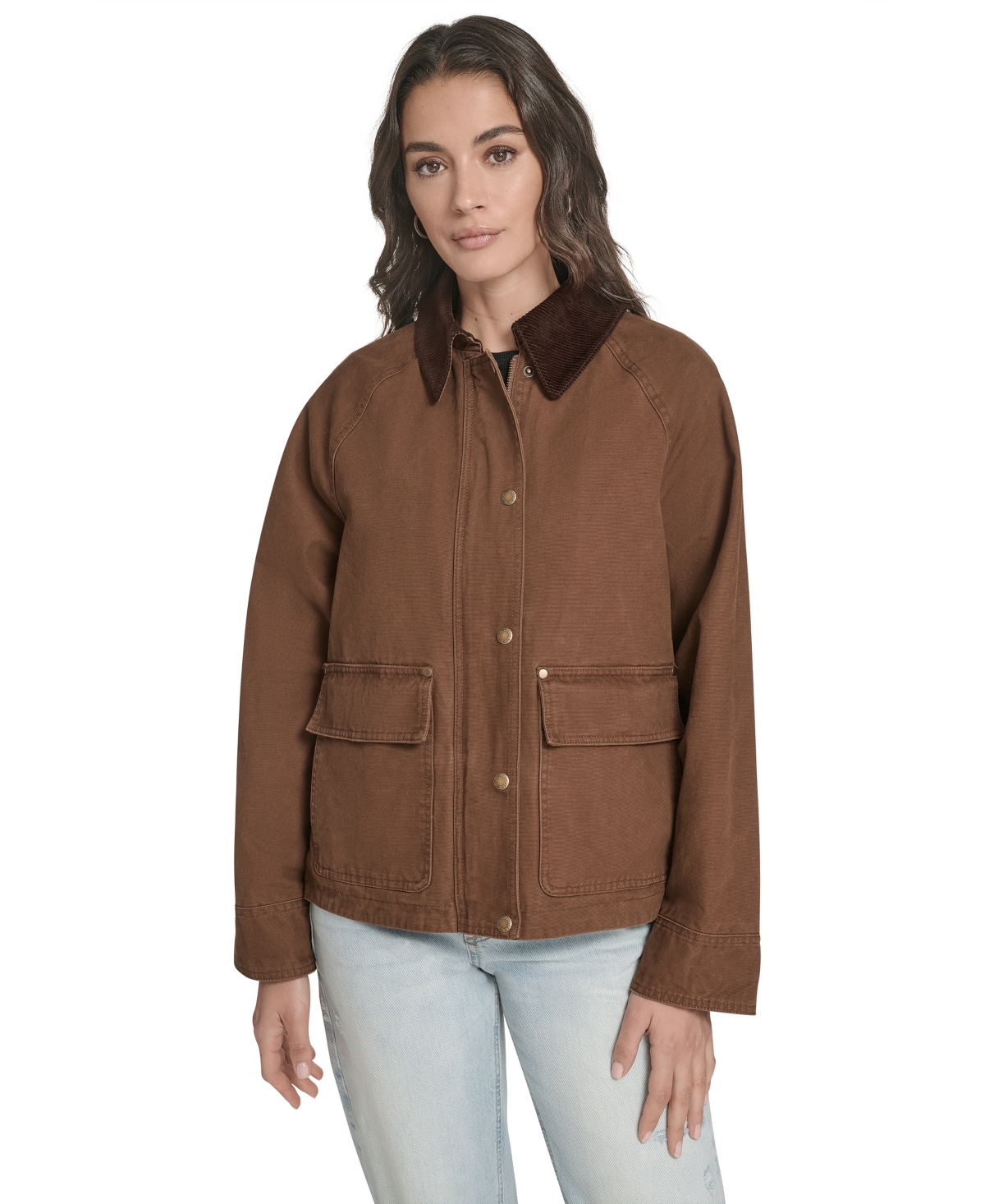Click here for Levis Womens Regular Short Cotton Barn Jacket - Bi... prices