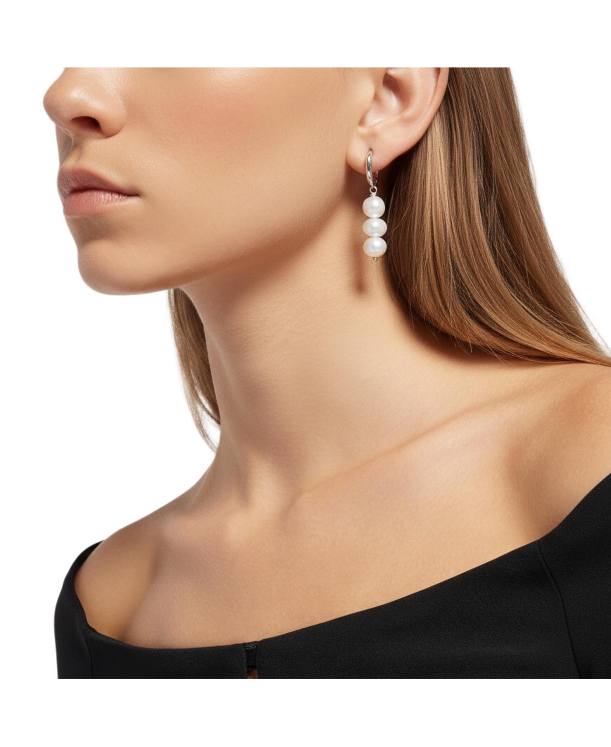 Click here for Joey Baby Freshwater Pearl Bridal Silver Earring -... prices