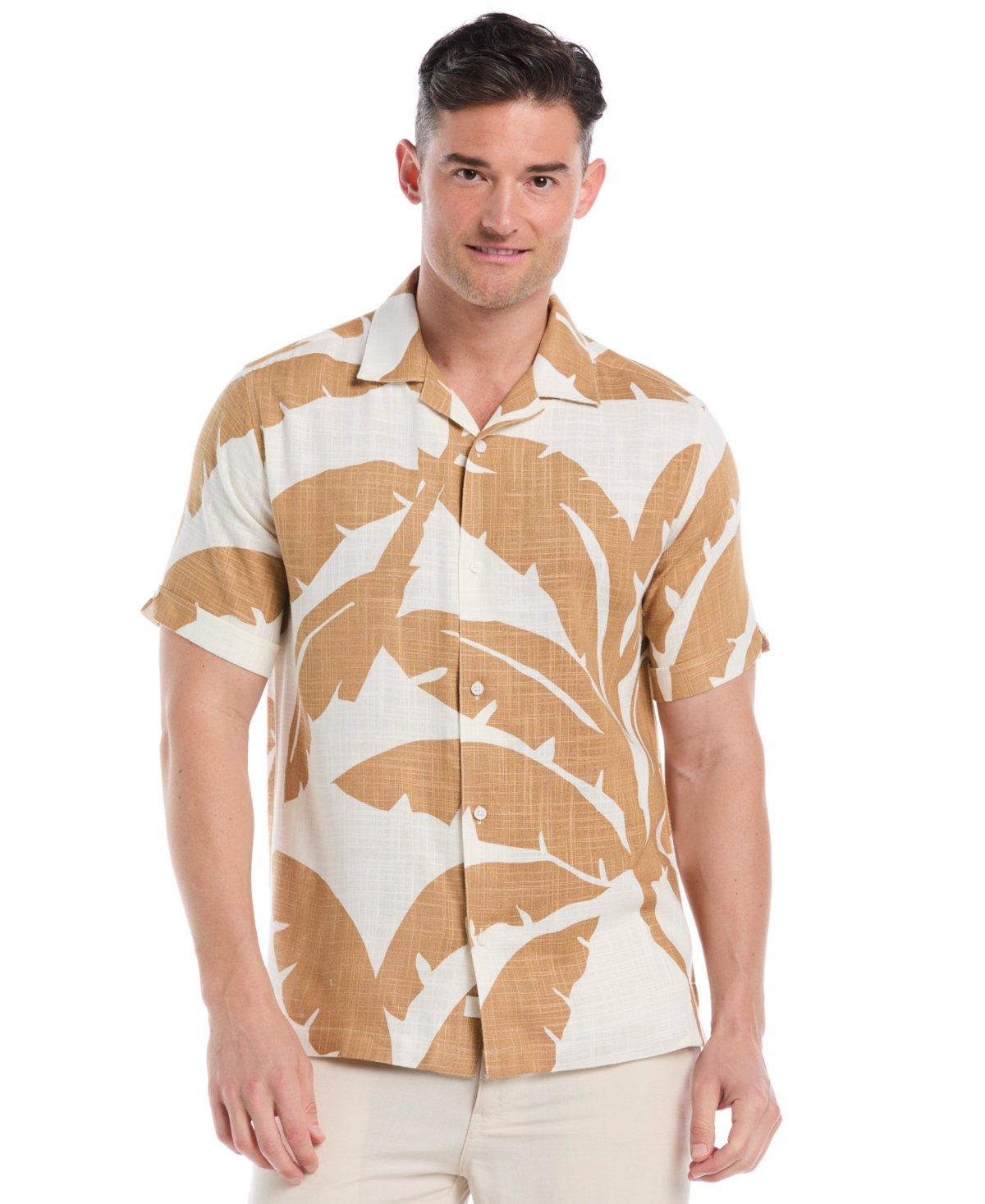 Click here for Cubavera Mens Large Palm Print Short Sleeves Shirt... prices