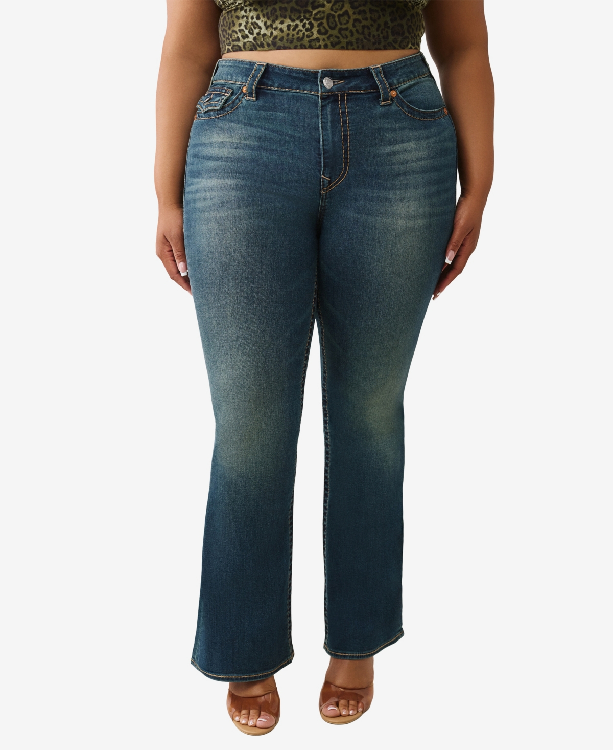 Click here for True Religion Womens Plus Size Becca Bootcut Big T... prices