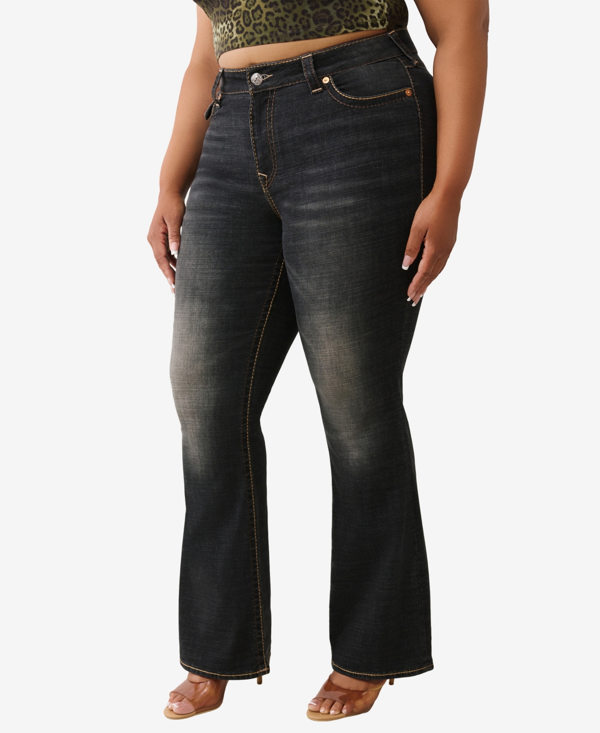 True Religion Womens Plus Size Becca Bootcut Big T Jean - Maple Dawn