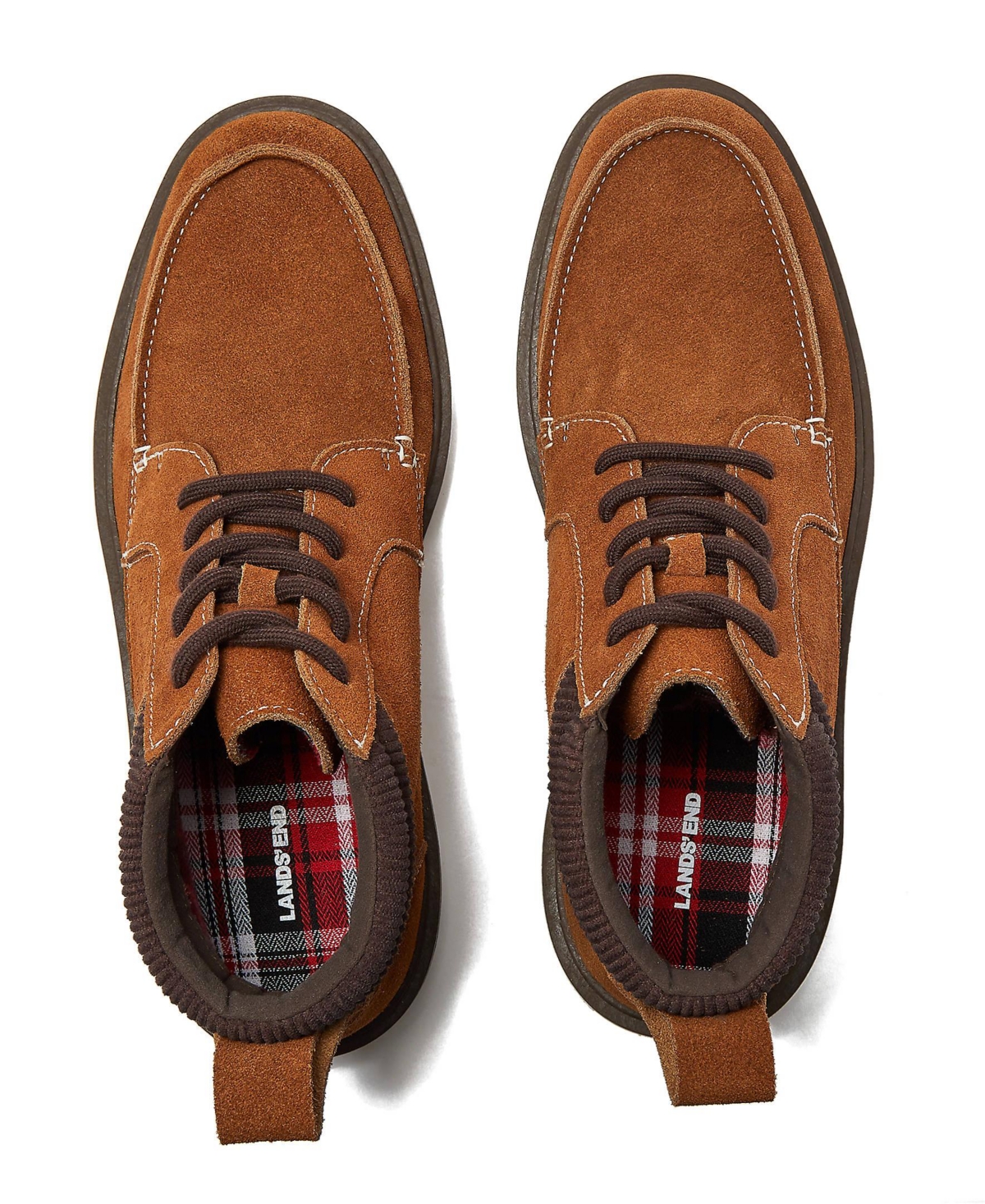 Click here for Lands End Mens Moc Toe Flannel Lined Lace Up Boots... prices