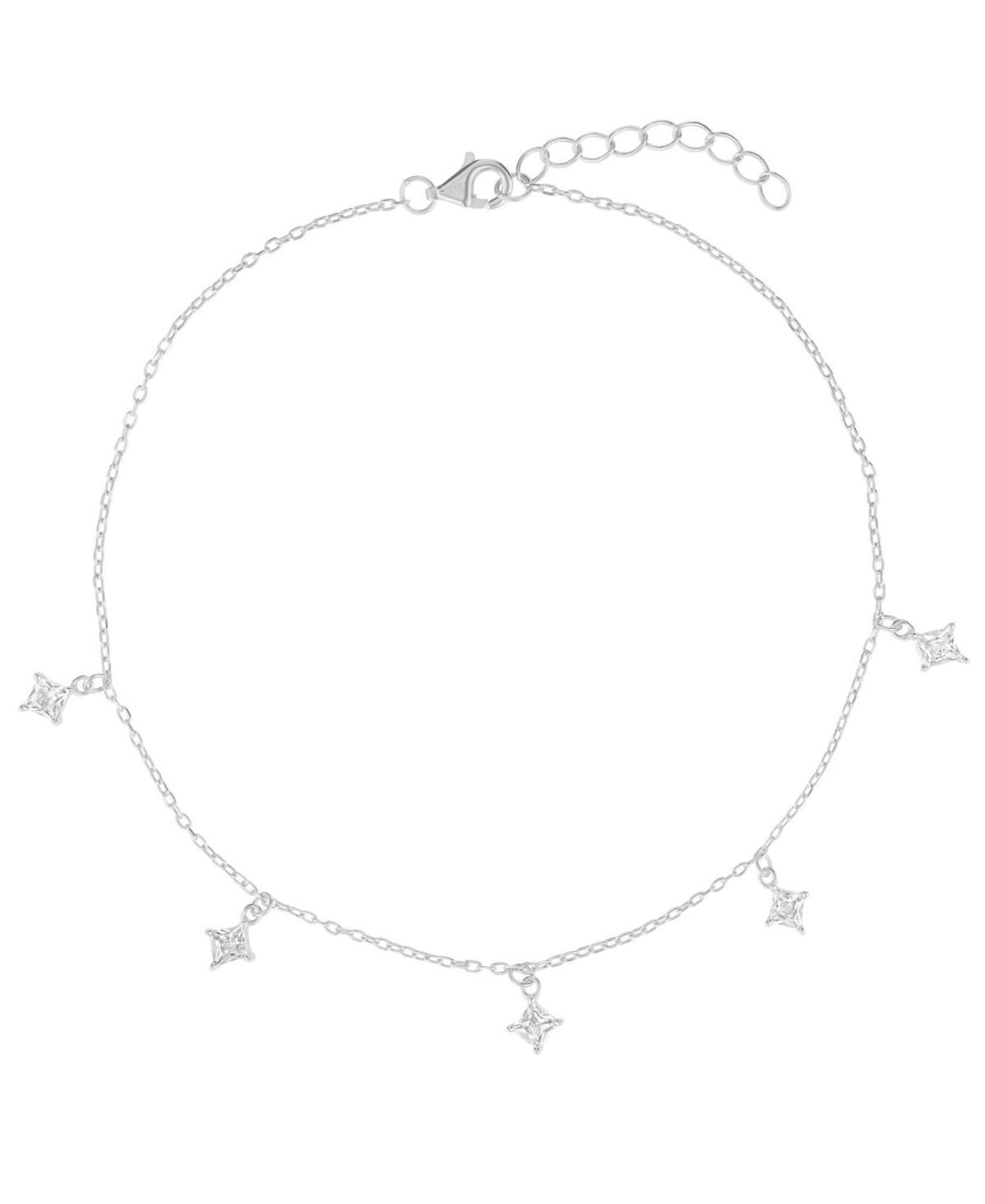 Click here for Macys Cubic Zirconia Princess Station Anklet (1.5... prices