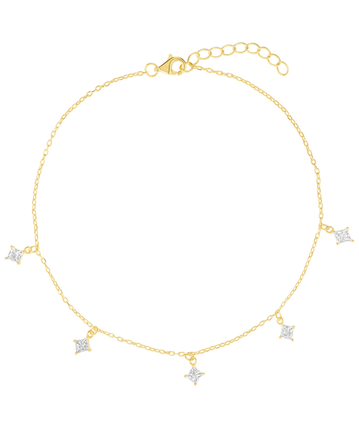 Click here for Macys Cubic Zirconia Princess Station Anklet (1.5... prices