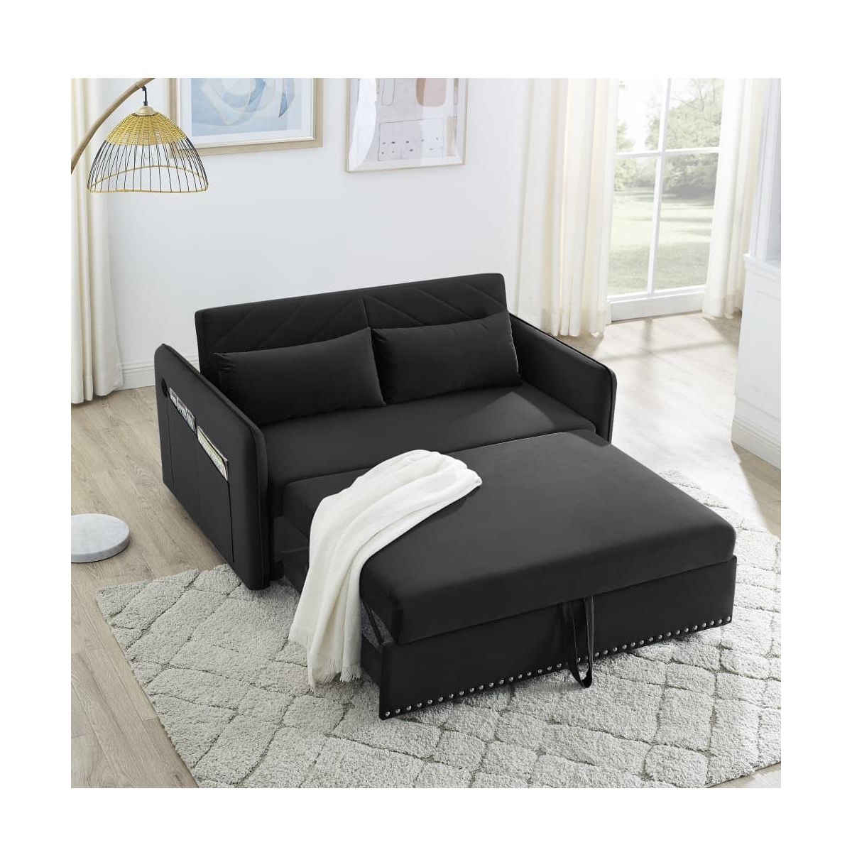 Click here for 55 Pull-Out Sleeper Sofa Bed with Usb Ports  Adjus... prices
