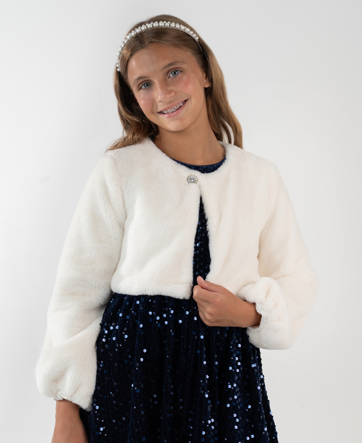 Click here for Rare Editions Girls 7-16 Round Neck Rhinestone Car... prices