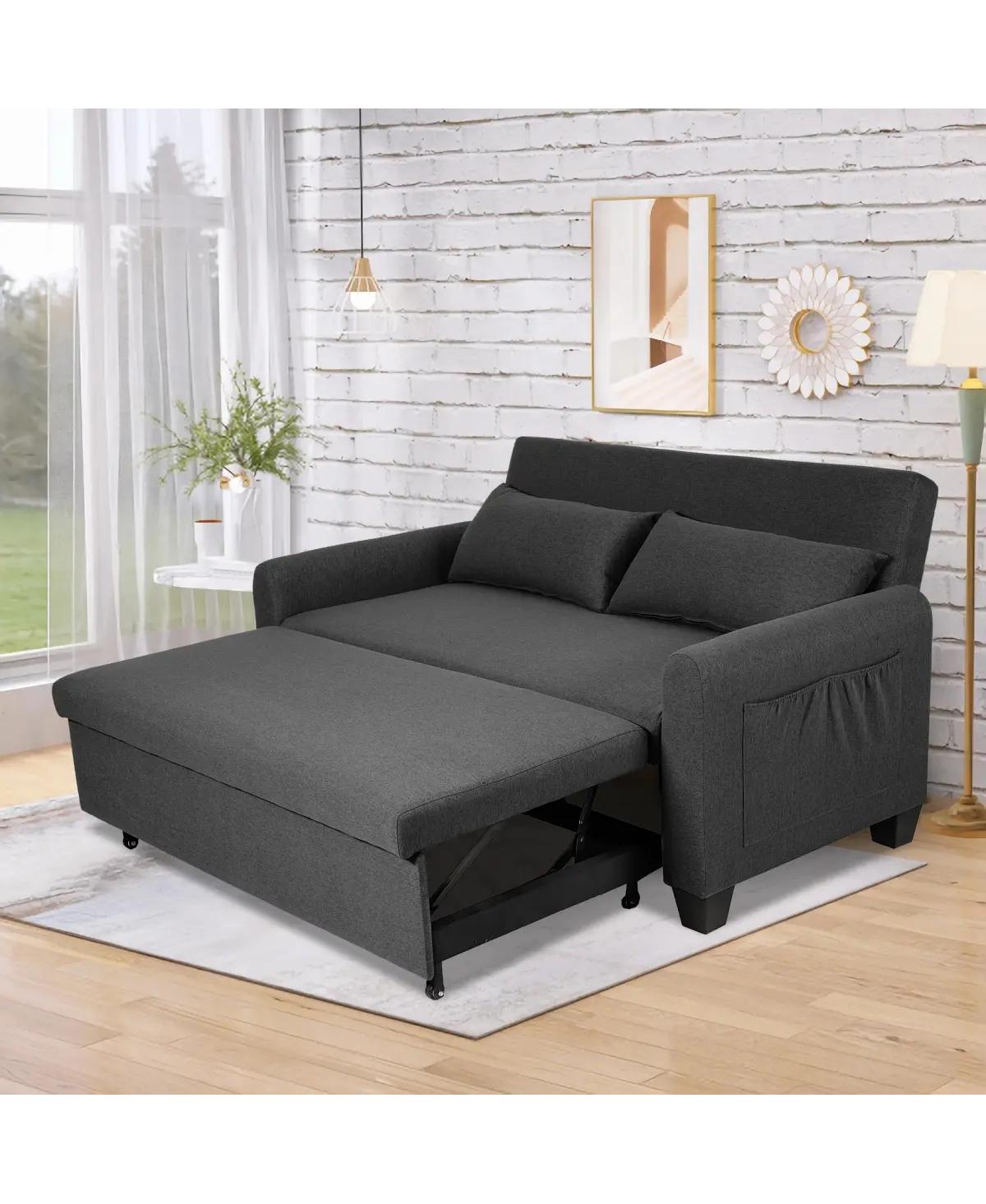 Click here for Maison Boucle 61 Pull-Out Linen Sofa Bed  Extra-Wi... prices