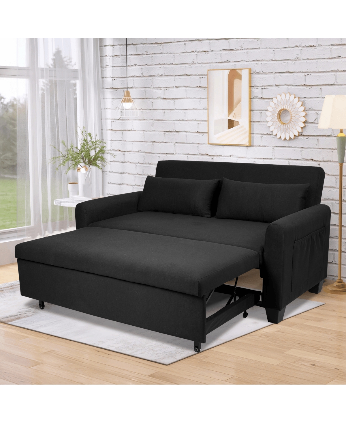 Click here for Maison Boucle 61 Pull-Out Linen Sofa Bed  Extra-Wi... prices