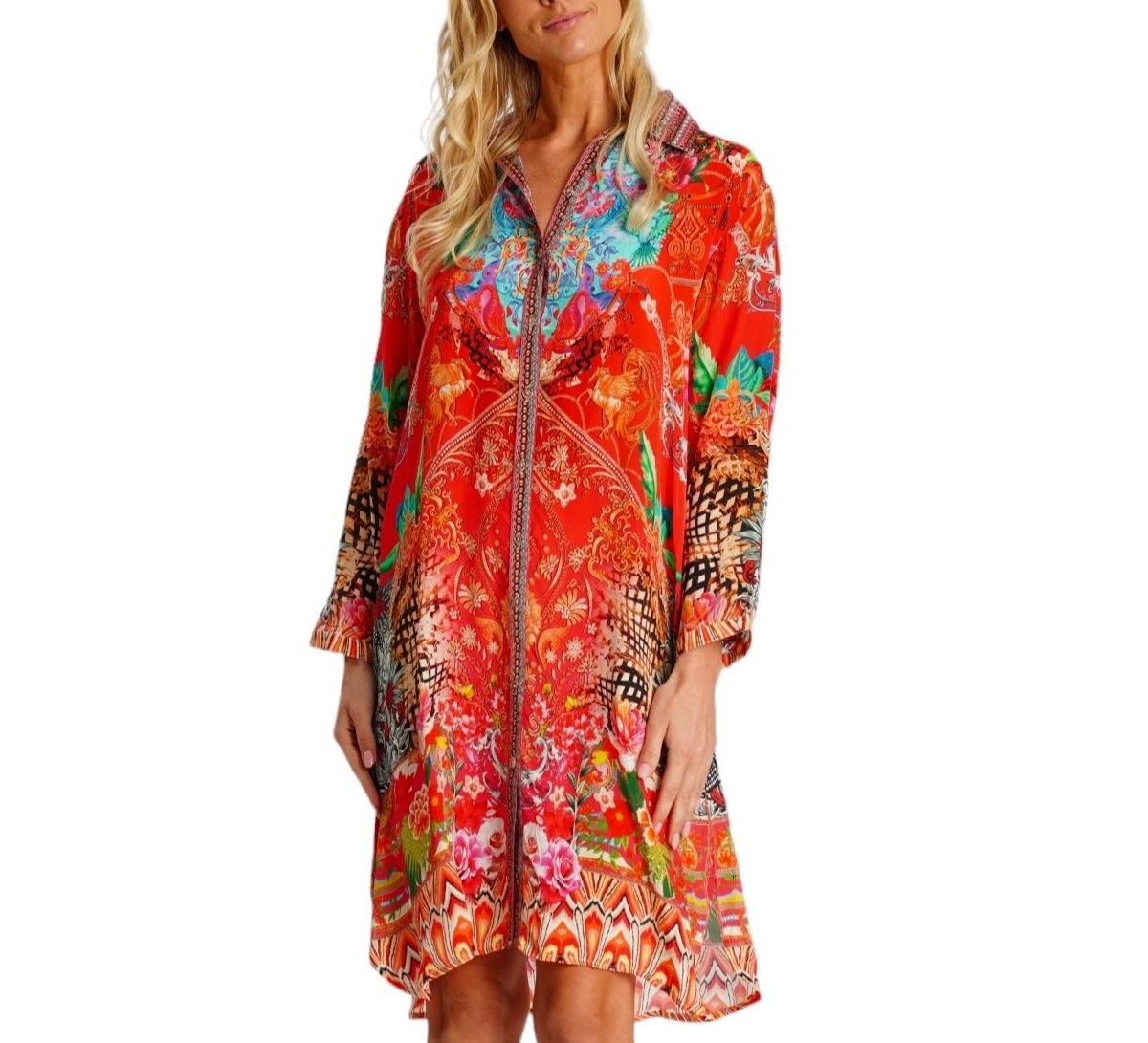 Click here for La Moda Clothing Womens Midi Summer Dress with Col... prices
