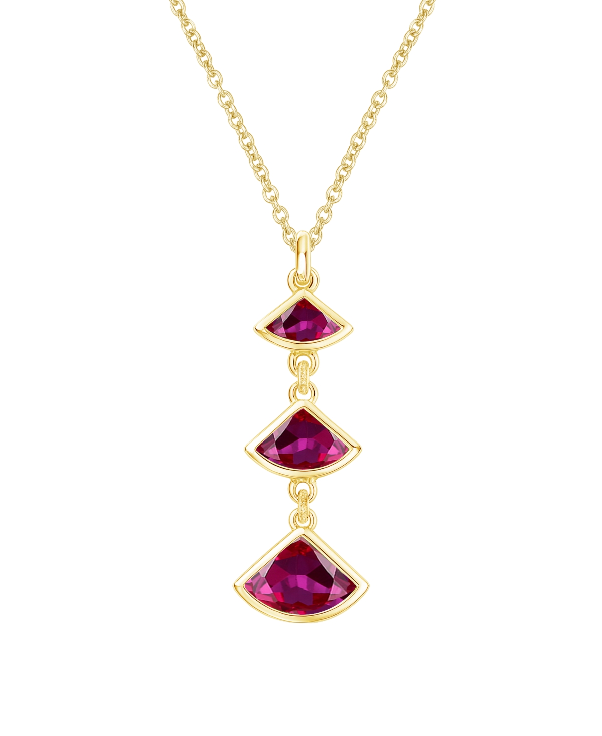 Click here for Macys Lab-Grown Ruby Pendant Necklace (1-1/5 ct. t... prices