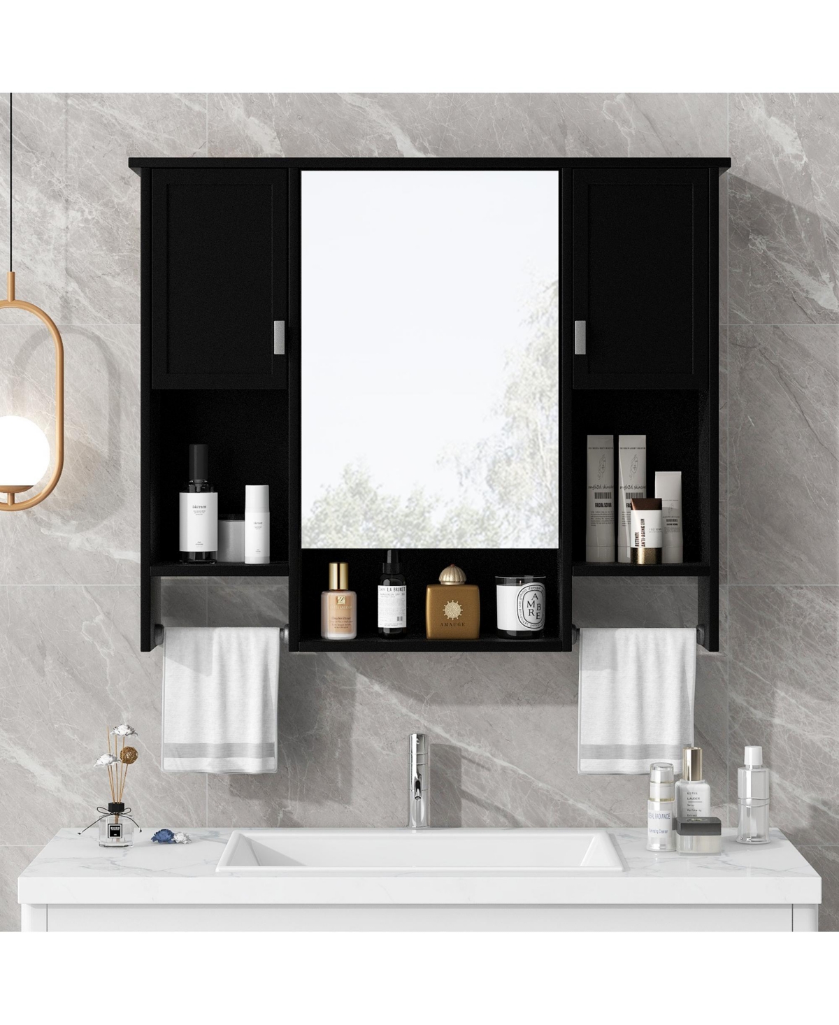 Click here for Casainc 35 x 28 Wall Mounted Bathroom Storage Cabi... prices