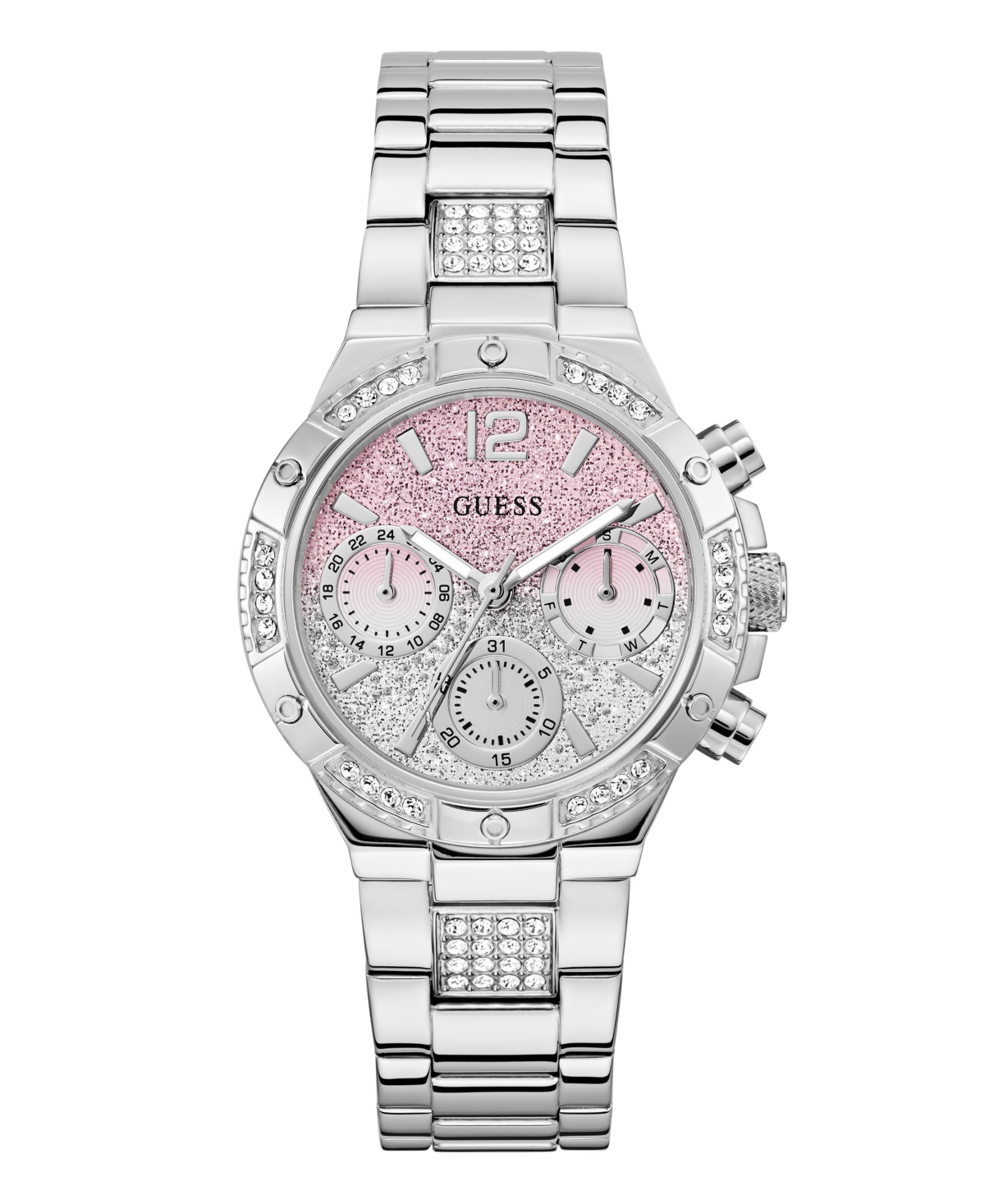 Click here for Guess Womens Silver-Tone Multi-Function Watch  38m... prices