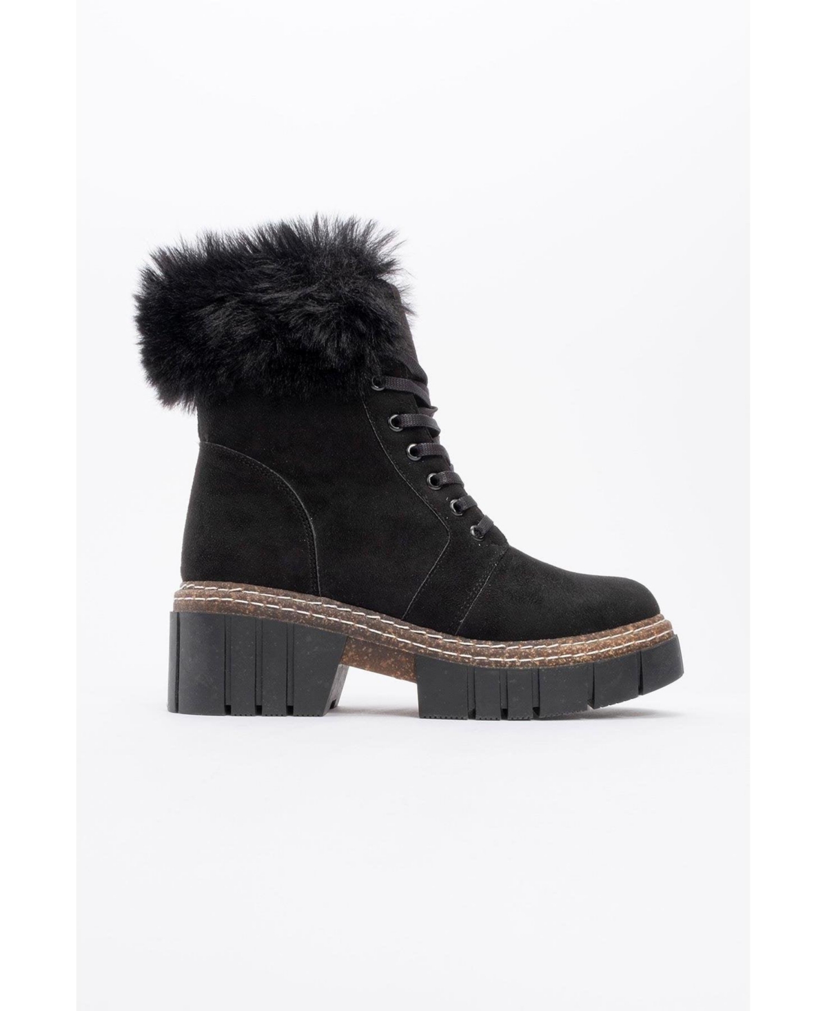 Click here for Prologue Shoes Jayla Fur Boot (Women) - Black sued... prices