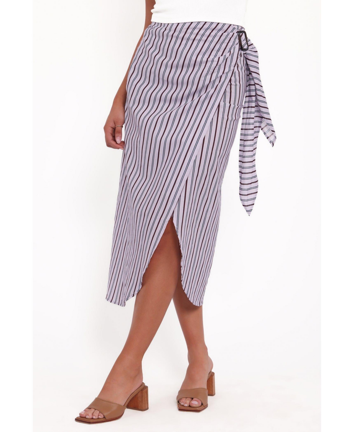 Click here for Petal and Pup Womens Jacey Wrap Midi Skirt - Midni... prices