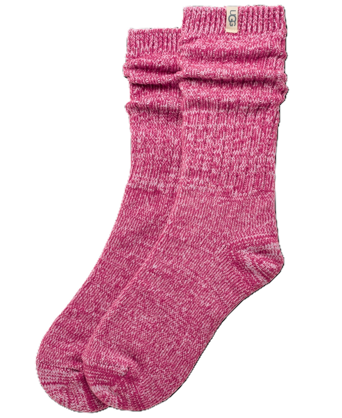 Click here for rib knit slouchy crew - Chroma Pink / Putty prices