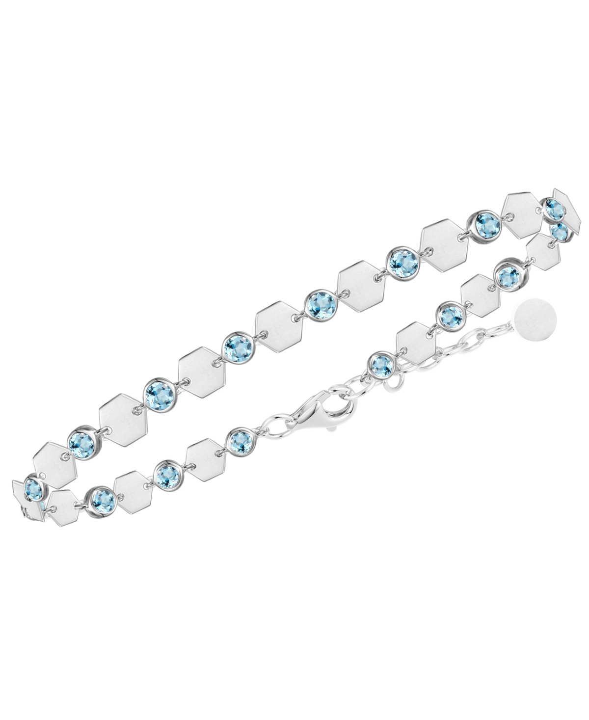 Click here for Macys Blue Topaz Luna Bracelet (2 ct. t.w.) in Ste... prices