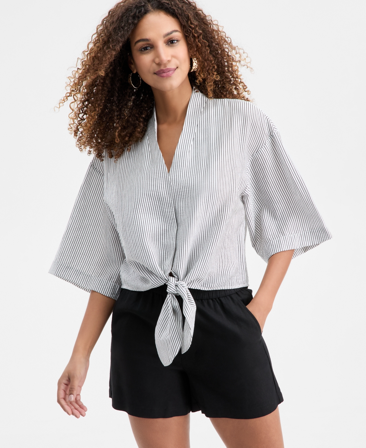 Click here for I.n.c. International Concepts Womens Printed Tie-H... prices