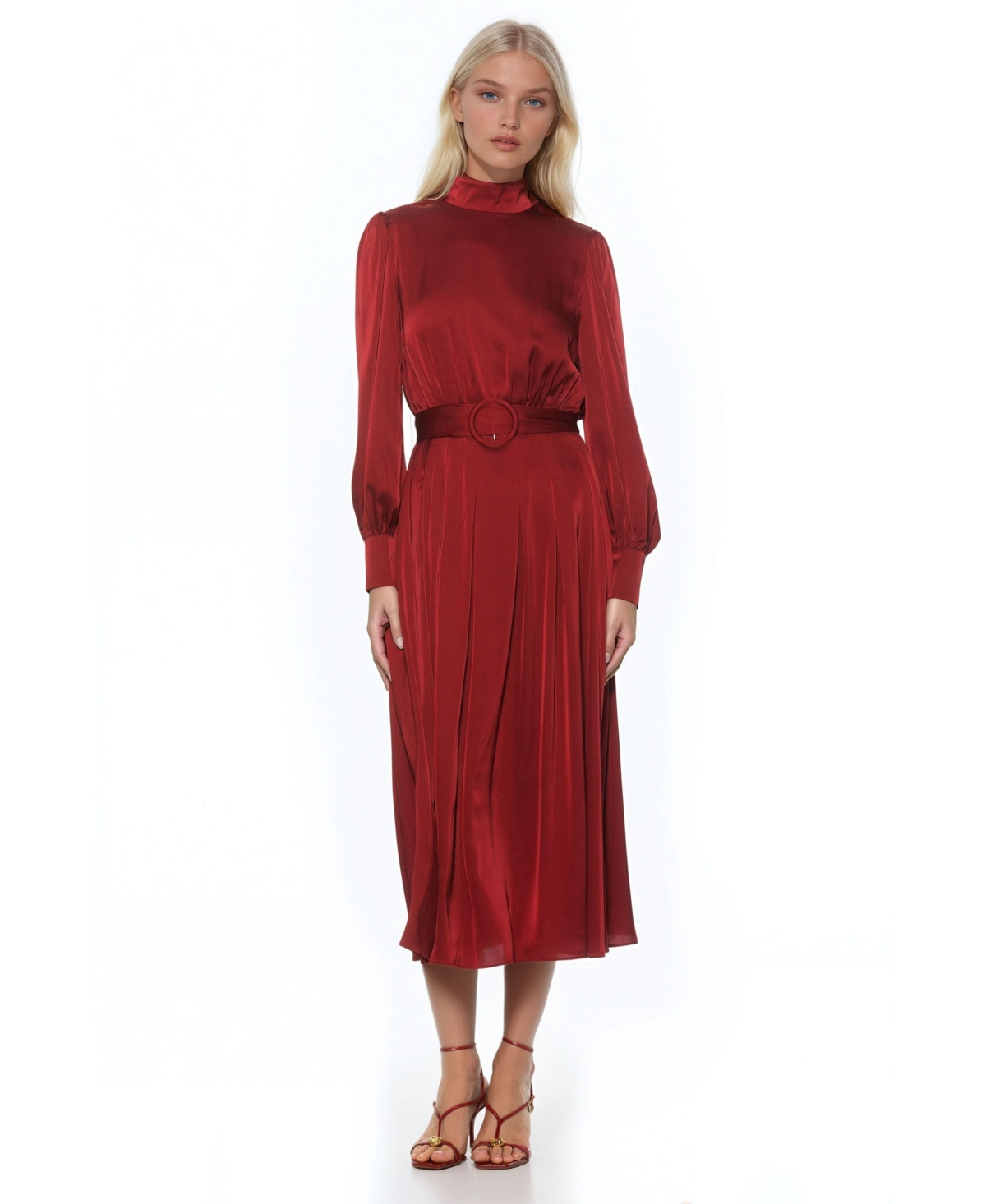 Click here for Alexia Admor Womens Safiya Dress - Burgundy prices