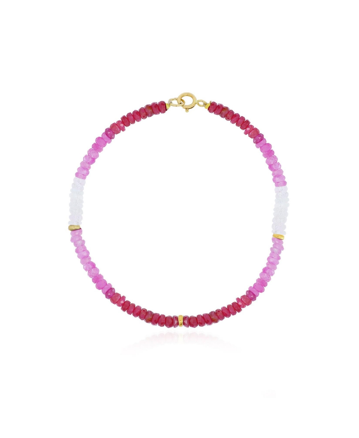 Click here for The Lovery Ruby Ombre Bead Bracelet 14K Gold - Rub... prices