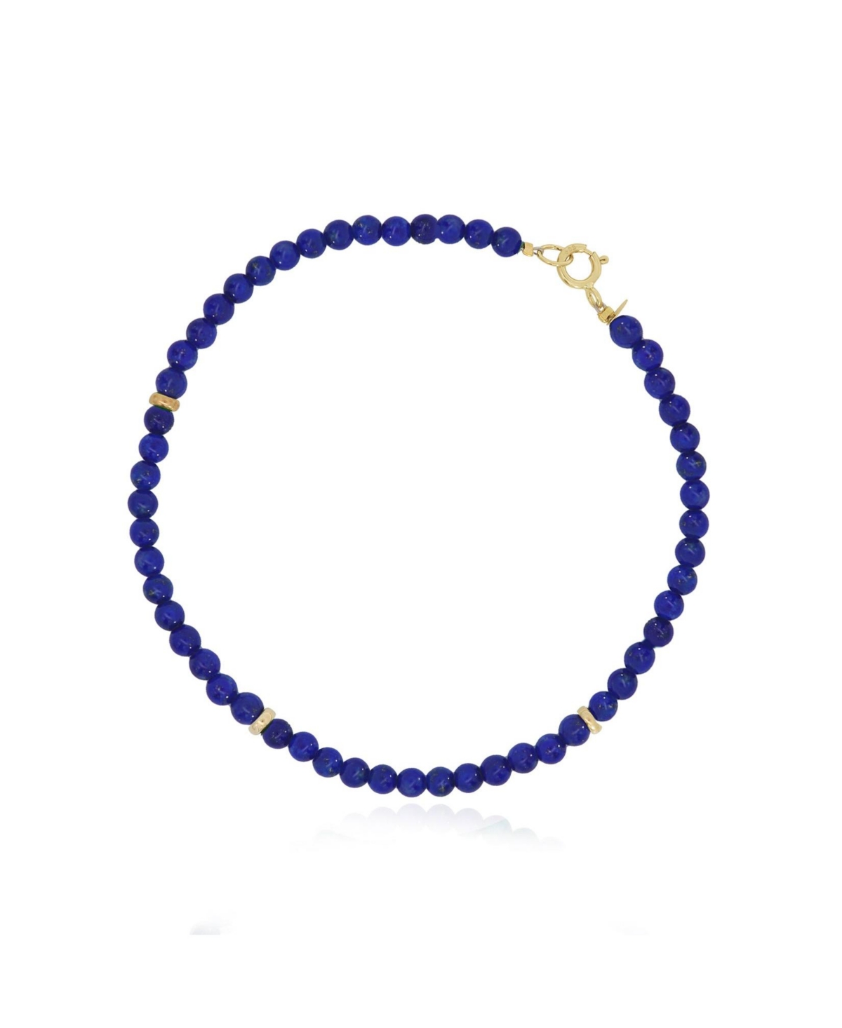 Click here for The Lovery Lapis Round Bead Bracelet 14K Gold - La... prices
