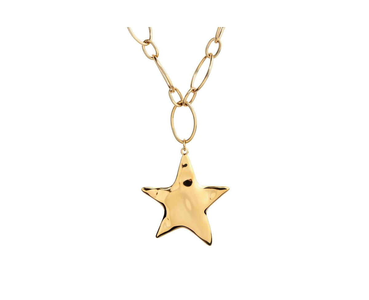Click here for Chunky Star Pendant Necklace - Gold prices
