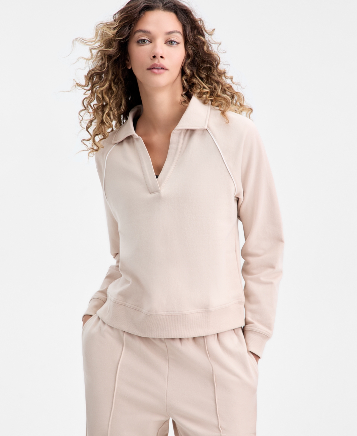 Click here for Id Ideology Womens Johnny Collar Top  Macys Exclus... prices