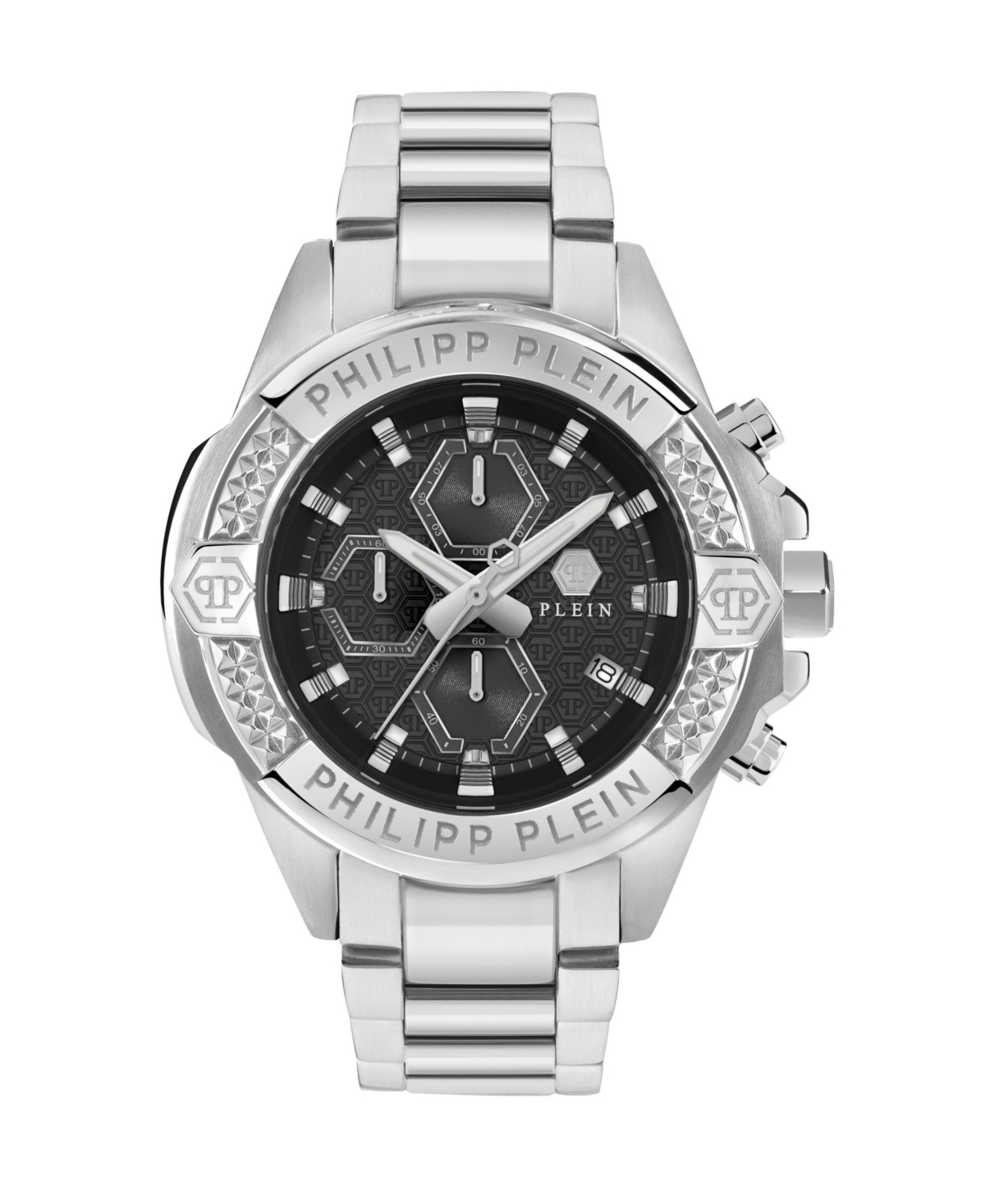 Click here for Philipp Plein Mens Black Stainless Steel Watch  44... prices