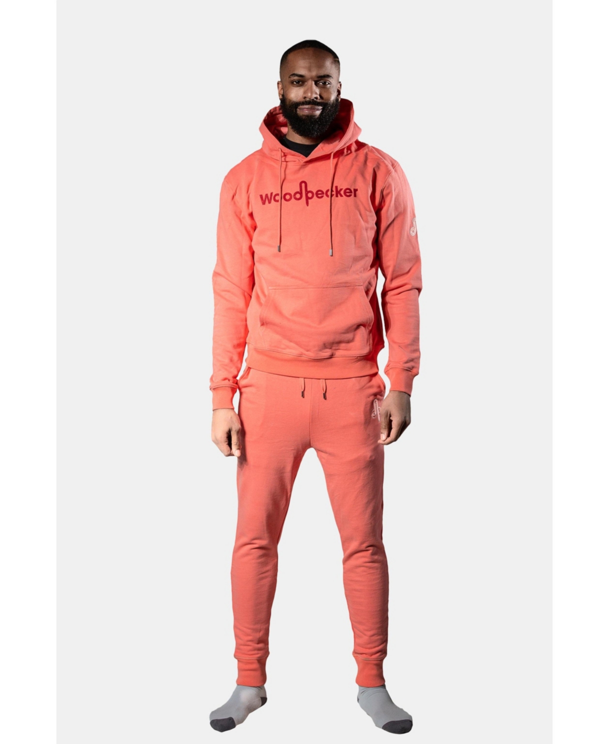 Click here for Woodpecker Mens Cotton Sweatsuit - Coral prices