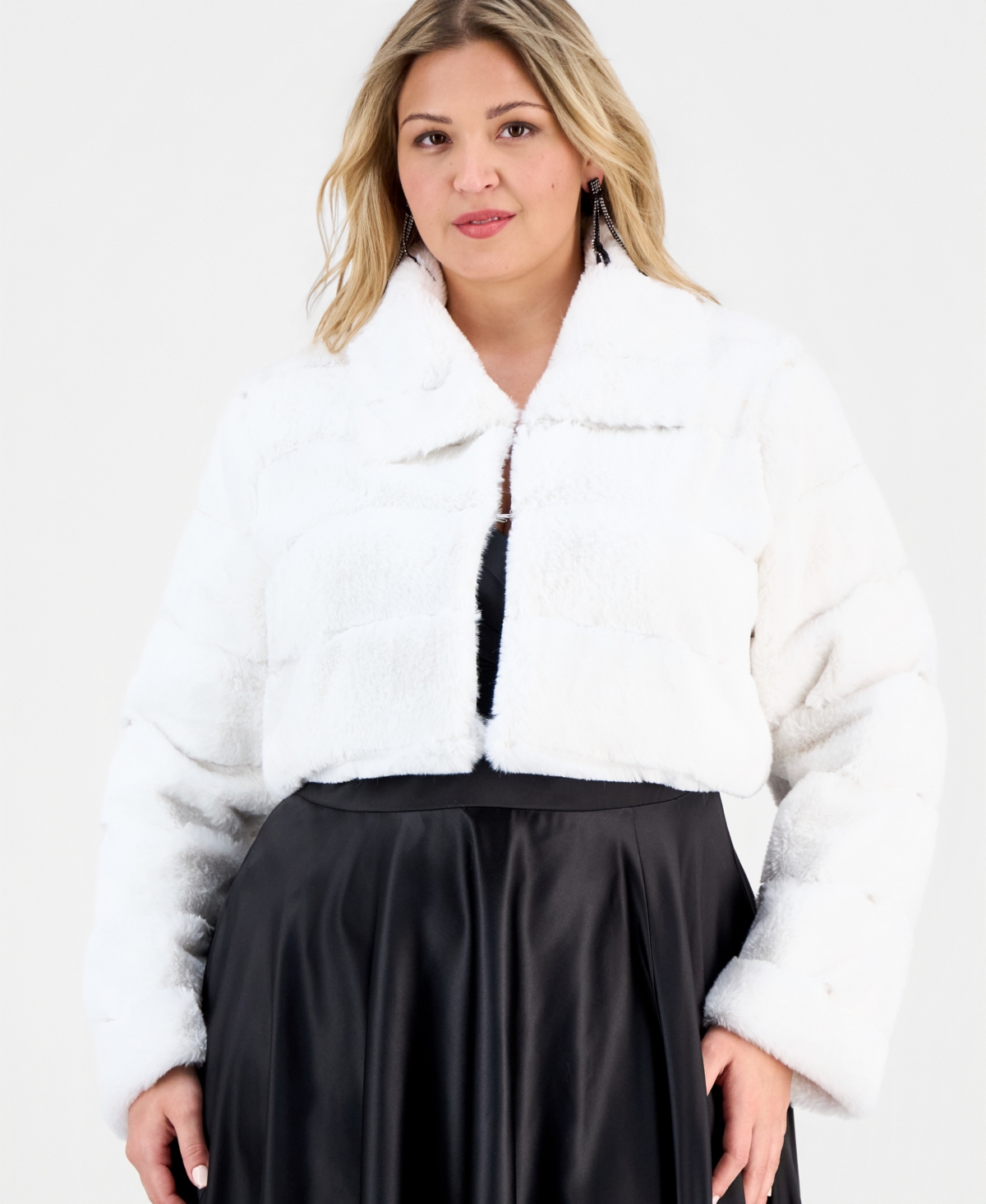 Click here for Bcx Trendy Plus Size Fleece Jacket - IVORY prices